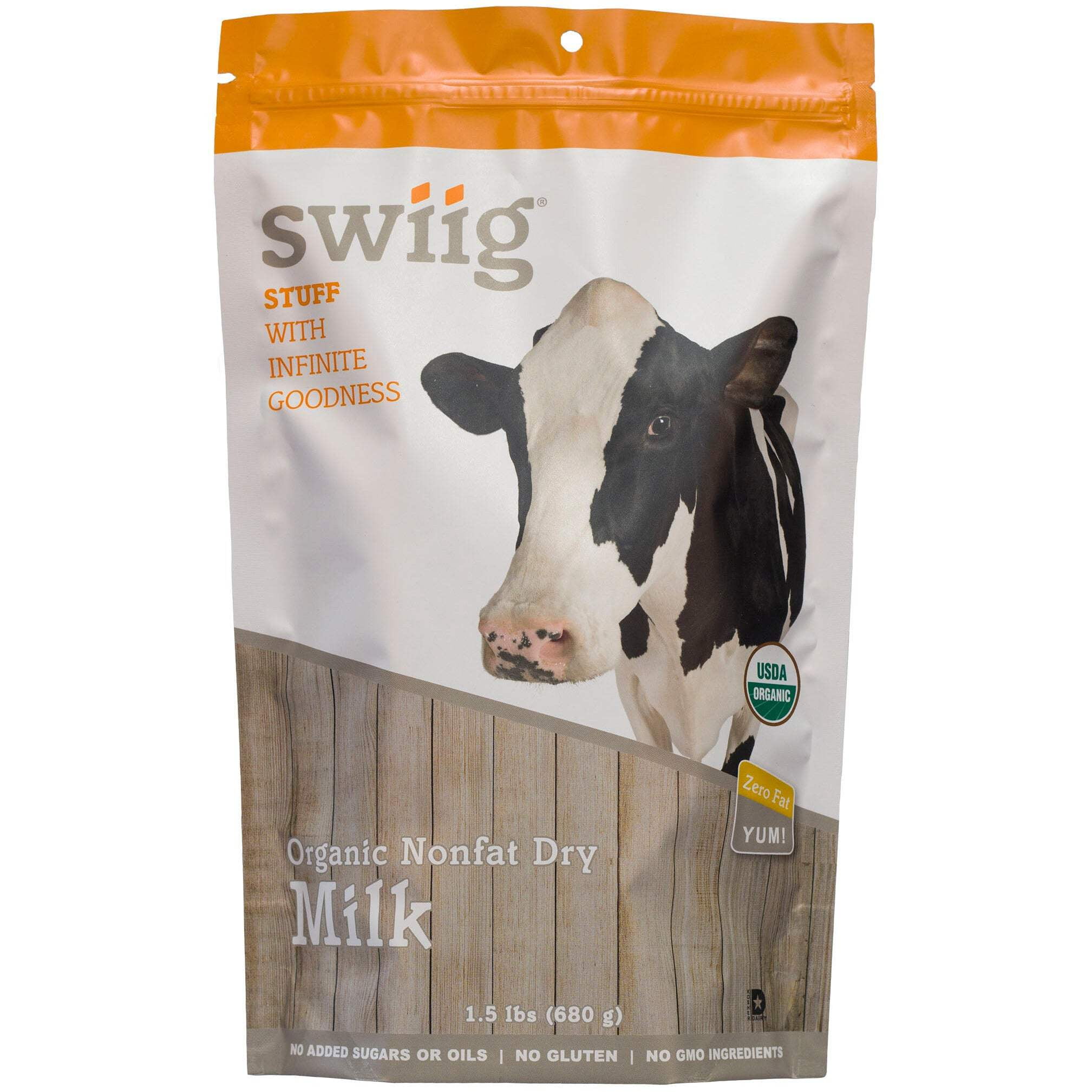 swiig Organic Nonfat Dry Milk - Walmart.com