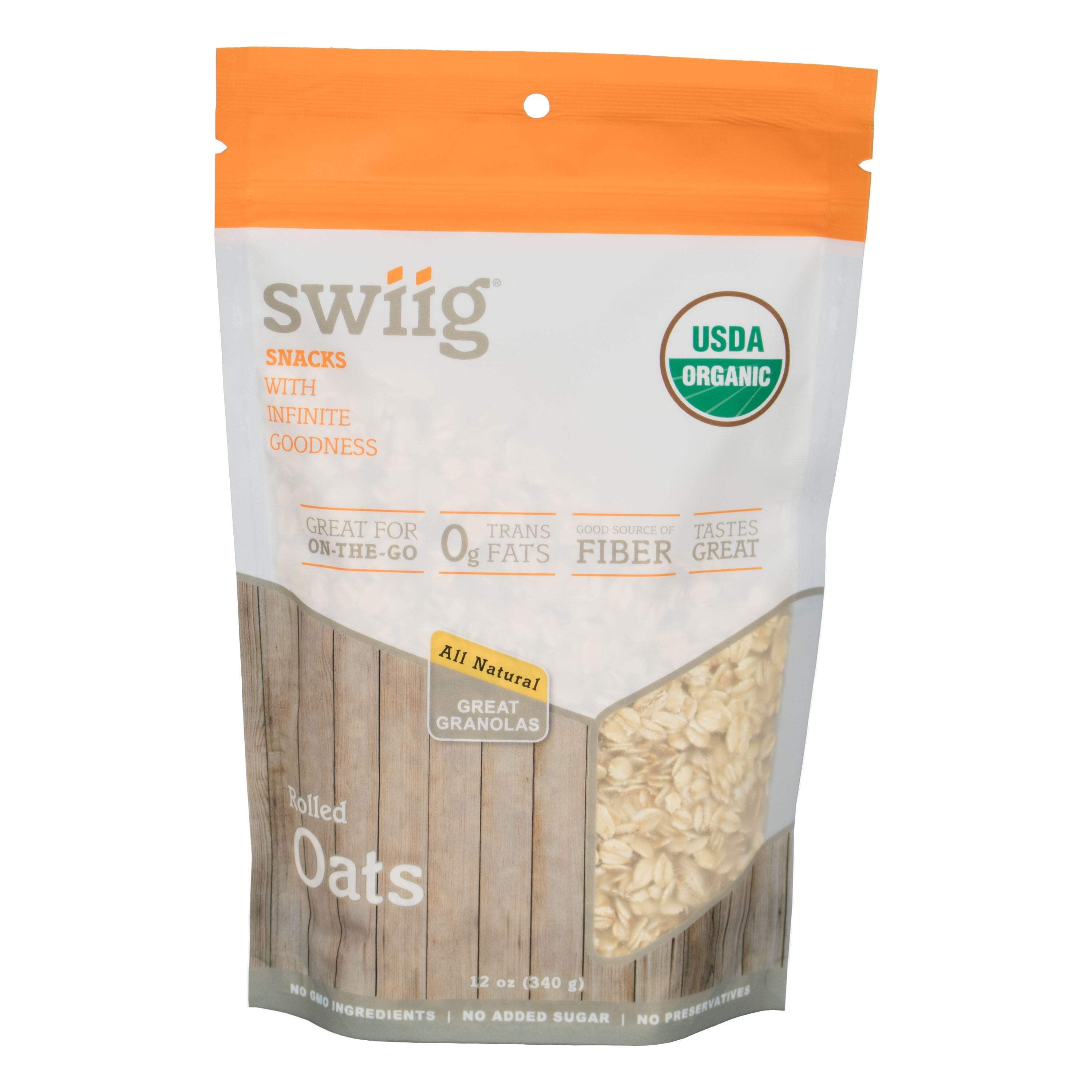 swiig Organic Rolled Oats - Walmart.com