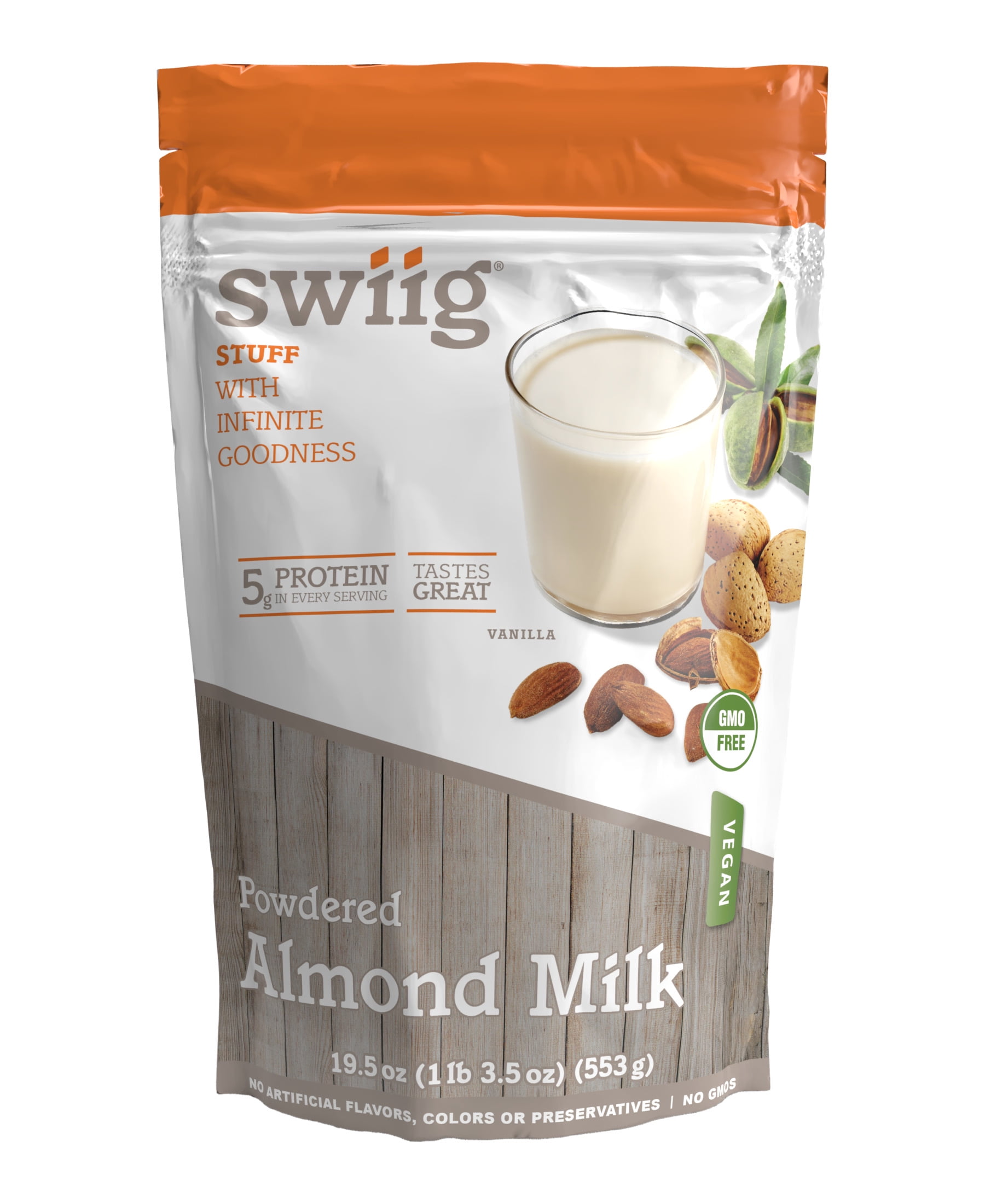 Swiig's Shelf-Stable Non-Dairy Powdered Vanilla Almond Milk - Walmart.com
