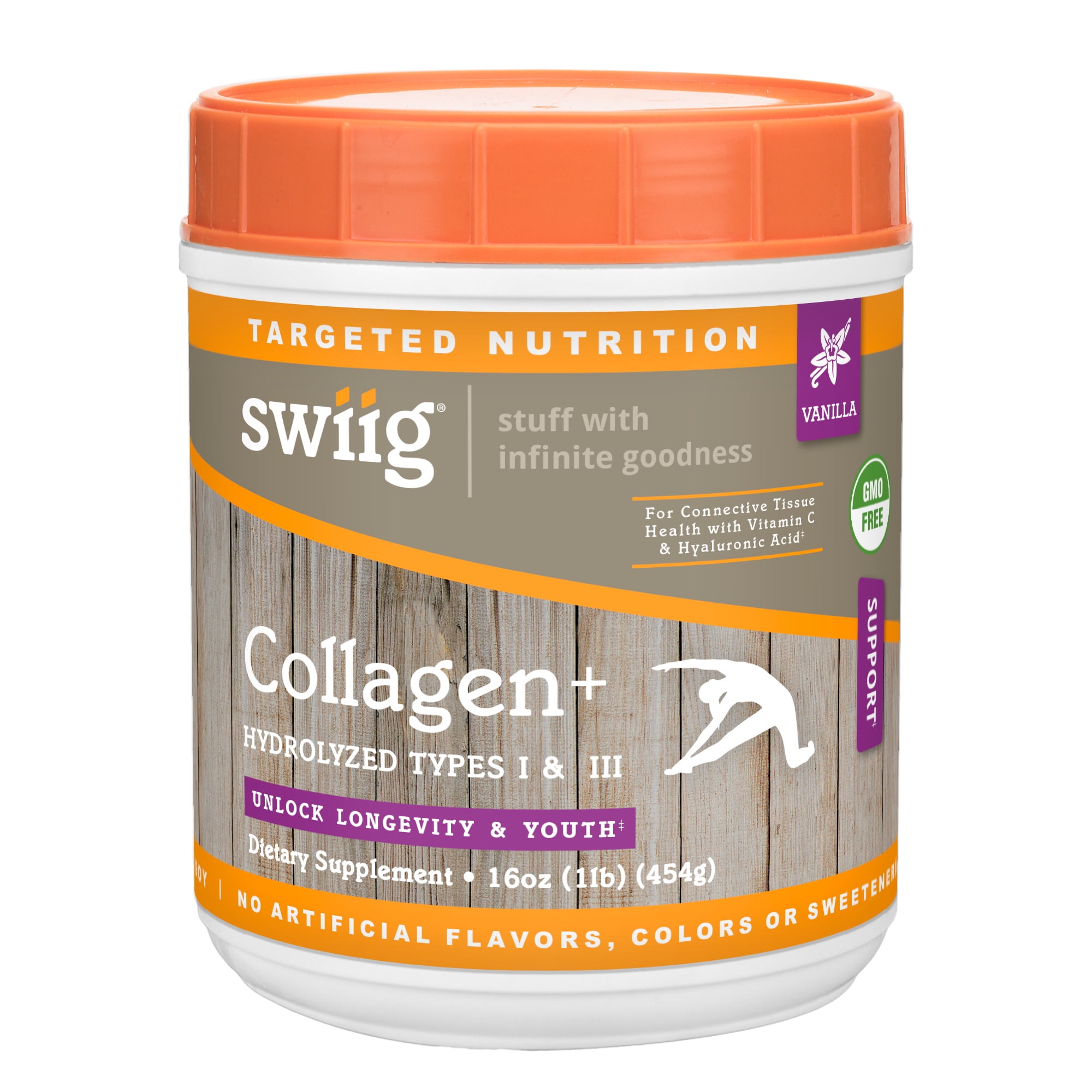 swiig Vanilla Collagen Protein Powder 1lb – Supports Skin, Hair, Nails ...
