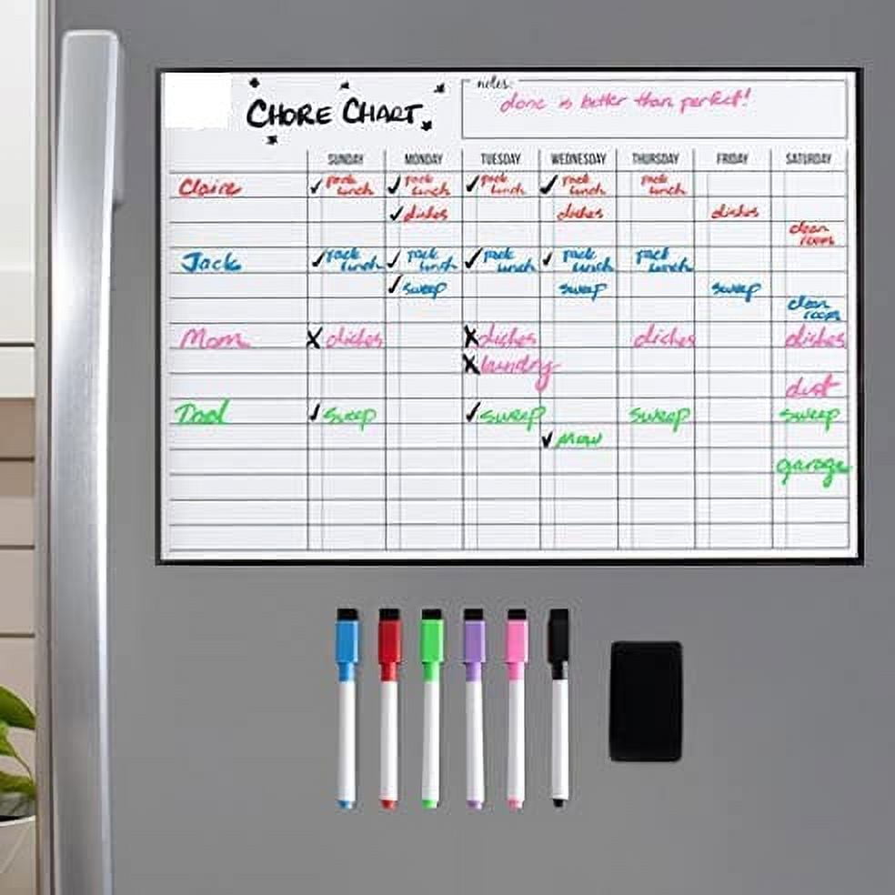 swork Magnetic Black Dry Erase Chore Chart Whiteboard - Walmart.com