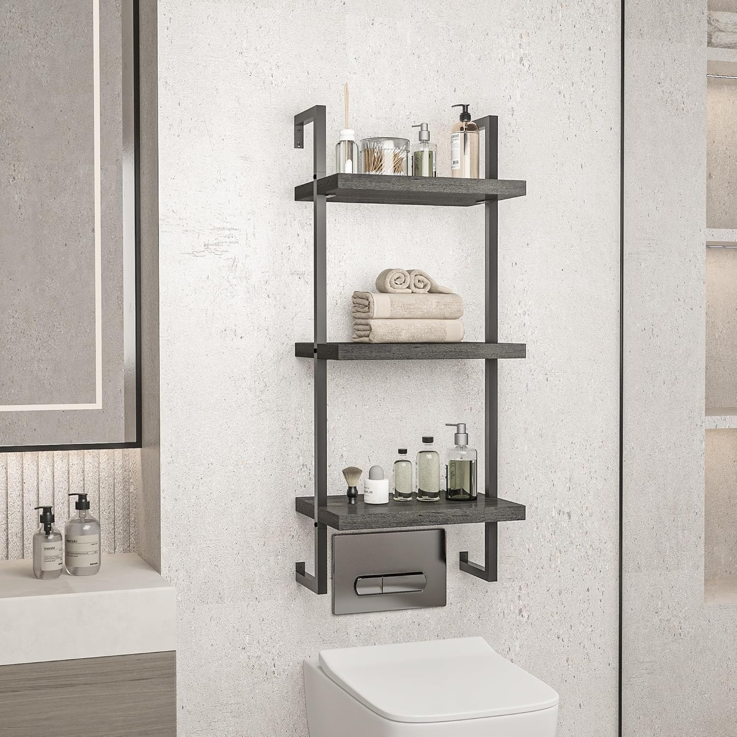 swqazcfr KFHDMCV Floating Shelves Wall Shelves for Living Room Bathroom ...