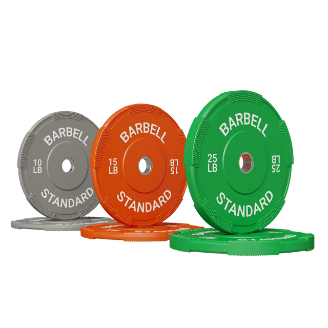 Syedee Colored Gym Bumper Plates, 2-Inch Olympic Barbell Weight Plates ...