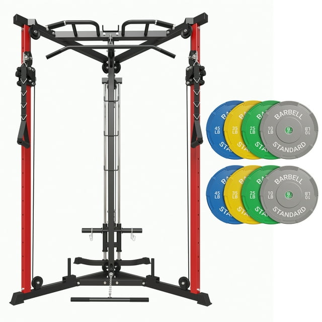 Syedee Home Gym, Cable Crossover Machine, 350LBS Capacity, 17 ...