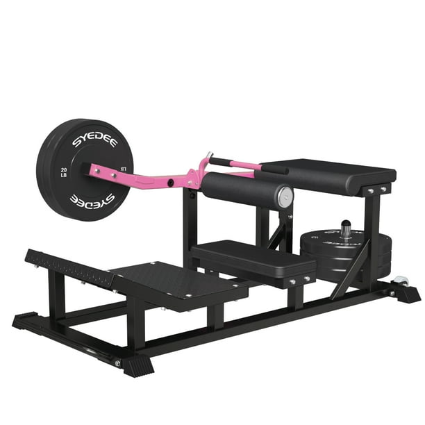 syedee Glute Bridge Machine, Heavy Duty Plate-Loaded Hip Thrust Machine ...
