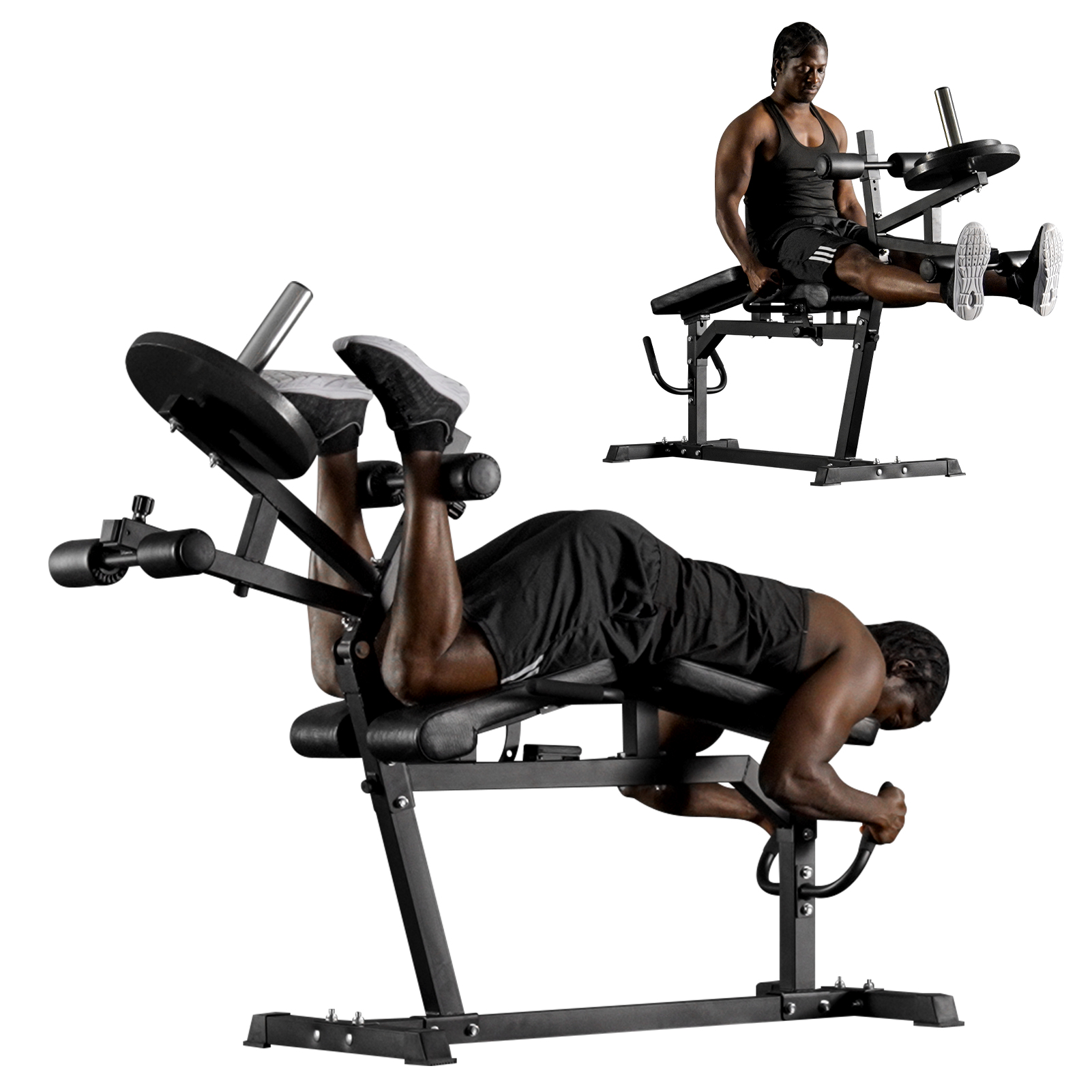 Syedee Home Gym Equipment: Seated AB Curl/Back Extension Machine ...