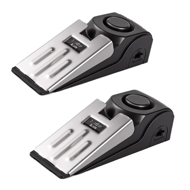 Door Stop Alarm, 2 Pack Door Stopper with 120DB Security Alarm, Door ...