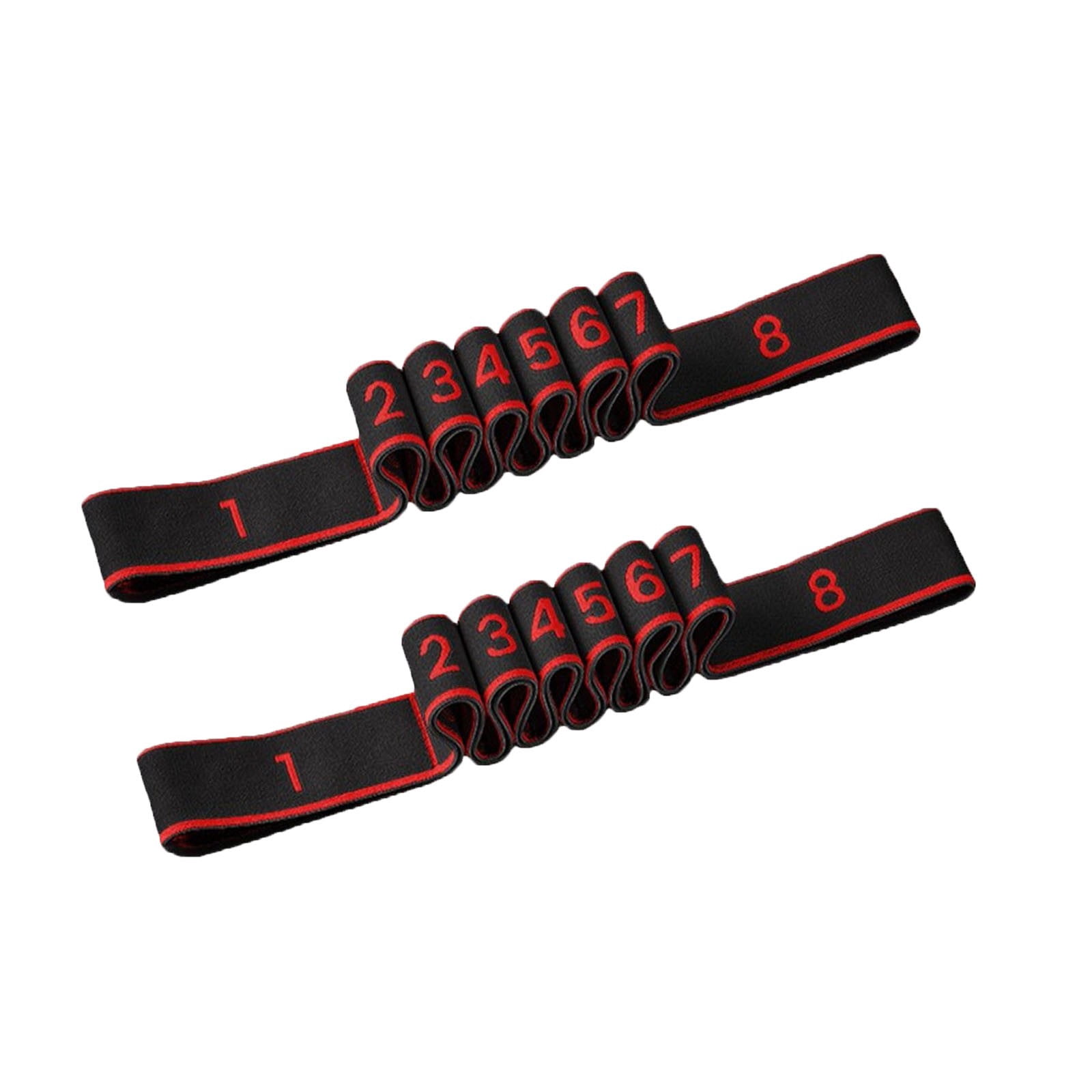syligr 2 Pack 8-Section Segmented Yoga Resistance Bands Set Stretching ...