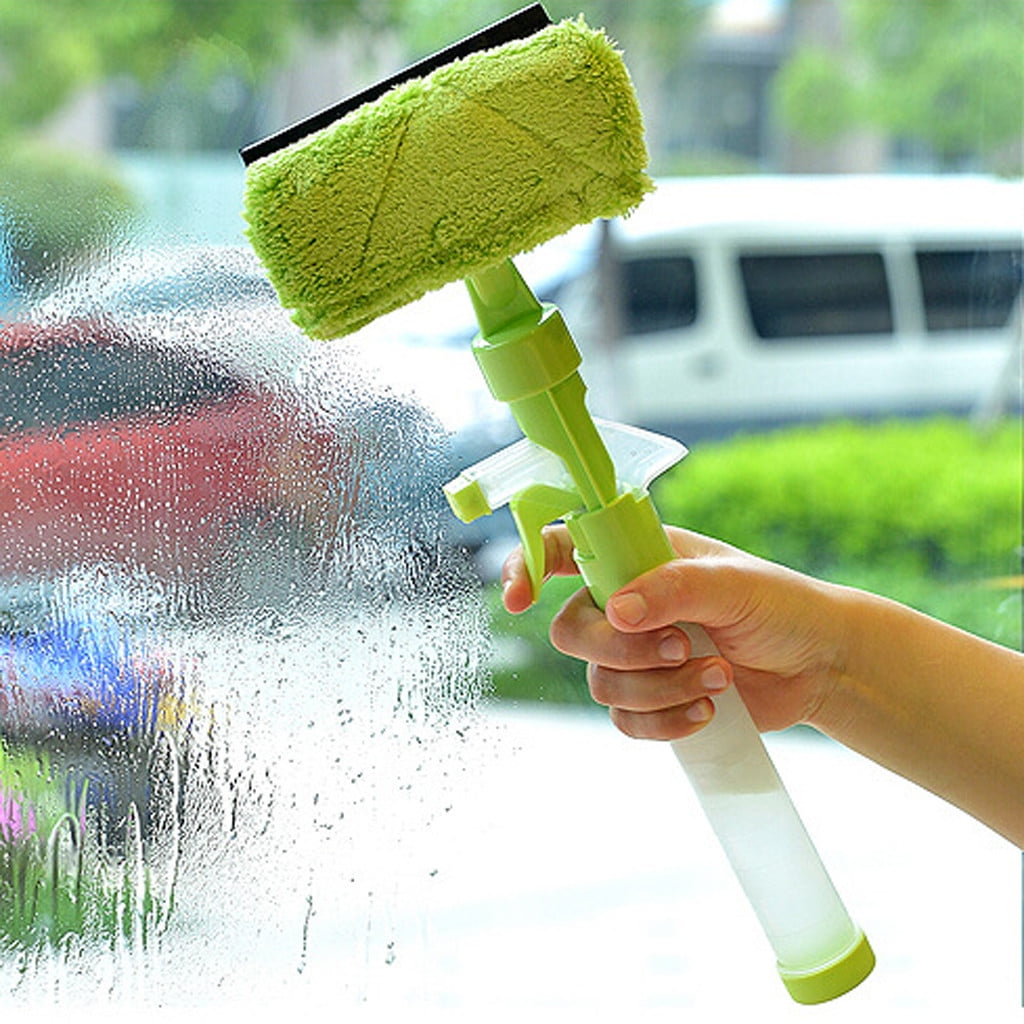 syligr 2-Piece Window Glass Cleaner Spray Brush Scraper Multifunction ...