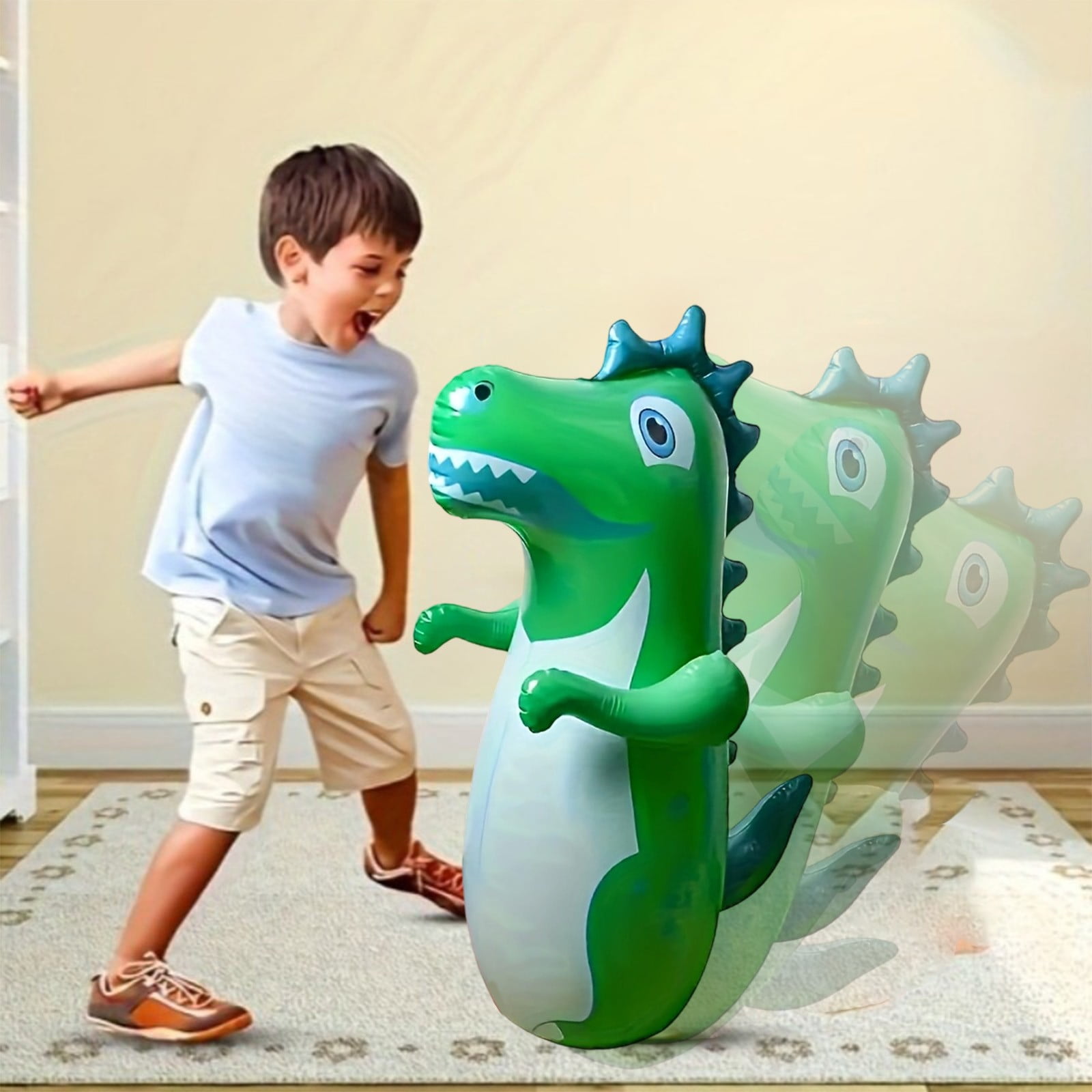 syligr 35 Inch Inflatable Dinosaur Bop Bag Toy, Self-Righting Punching ...