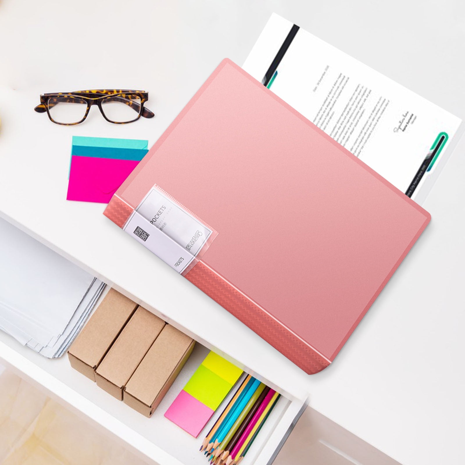 syligr A4 Semi-transparent Data Book Folder Multi-layer Interstitials Sorting Folder - Walmart.com