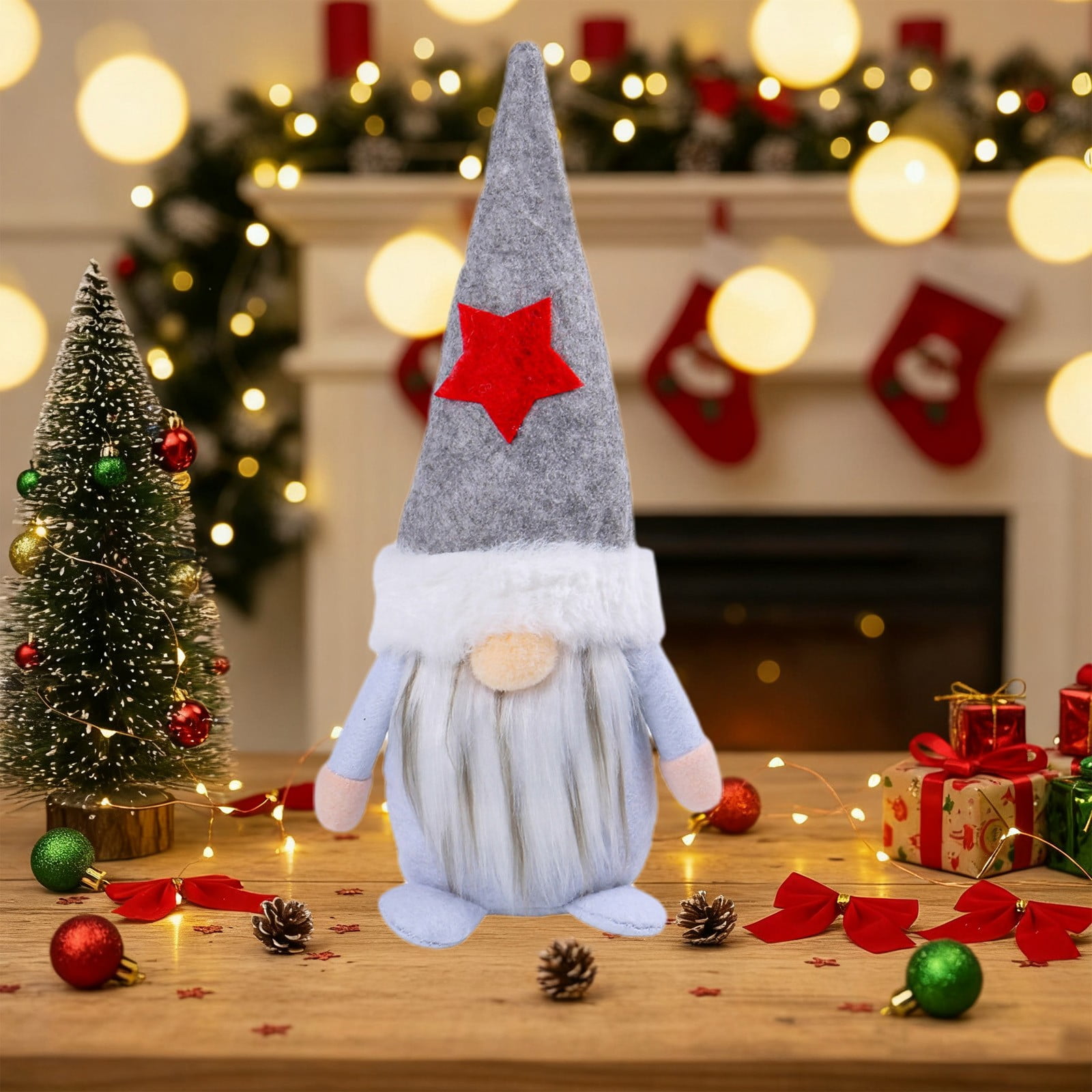 syligr Christmas Doll with Hood Faceless Design - Holiday Dwarf Santa ...