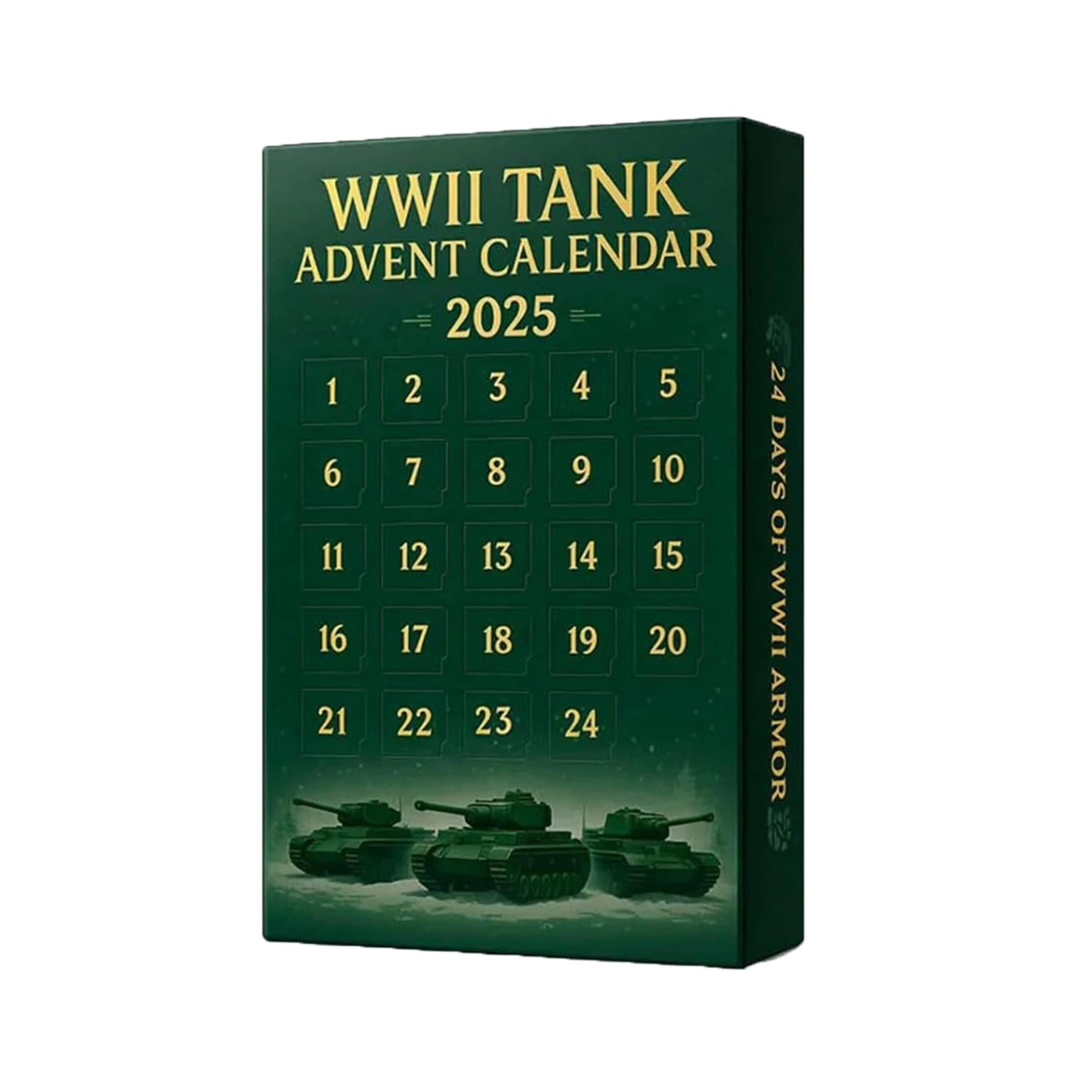 syligr Christmas WWII Tank Advent Calendar 2025 24 Days Countdown with ...