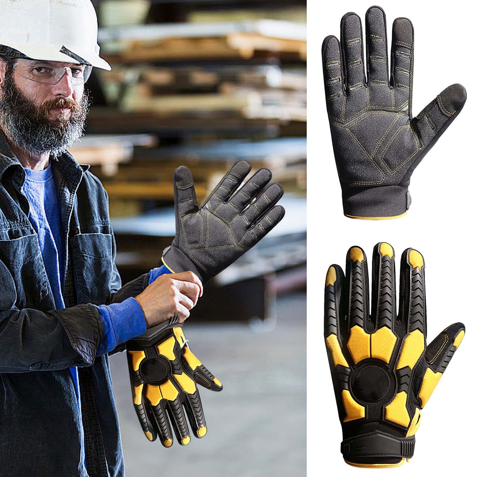 syligr Cut-Resistant PVC Work Gloves - Level 6 Protection with TPR ...