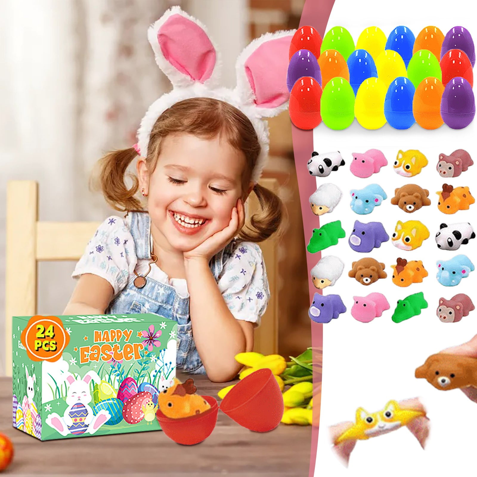 syligr Easter Eggs Prefilled with Assorted Toys for Easter Hunt Party ...