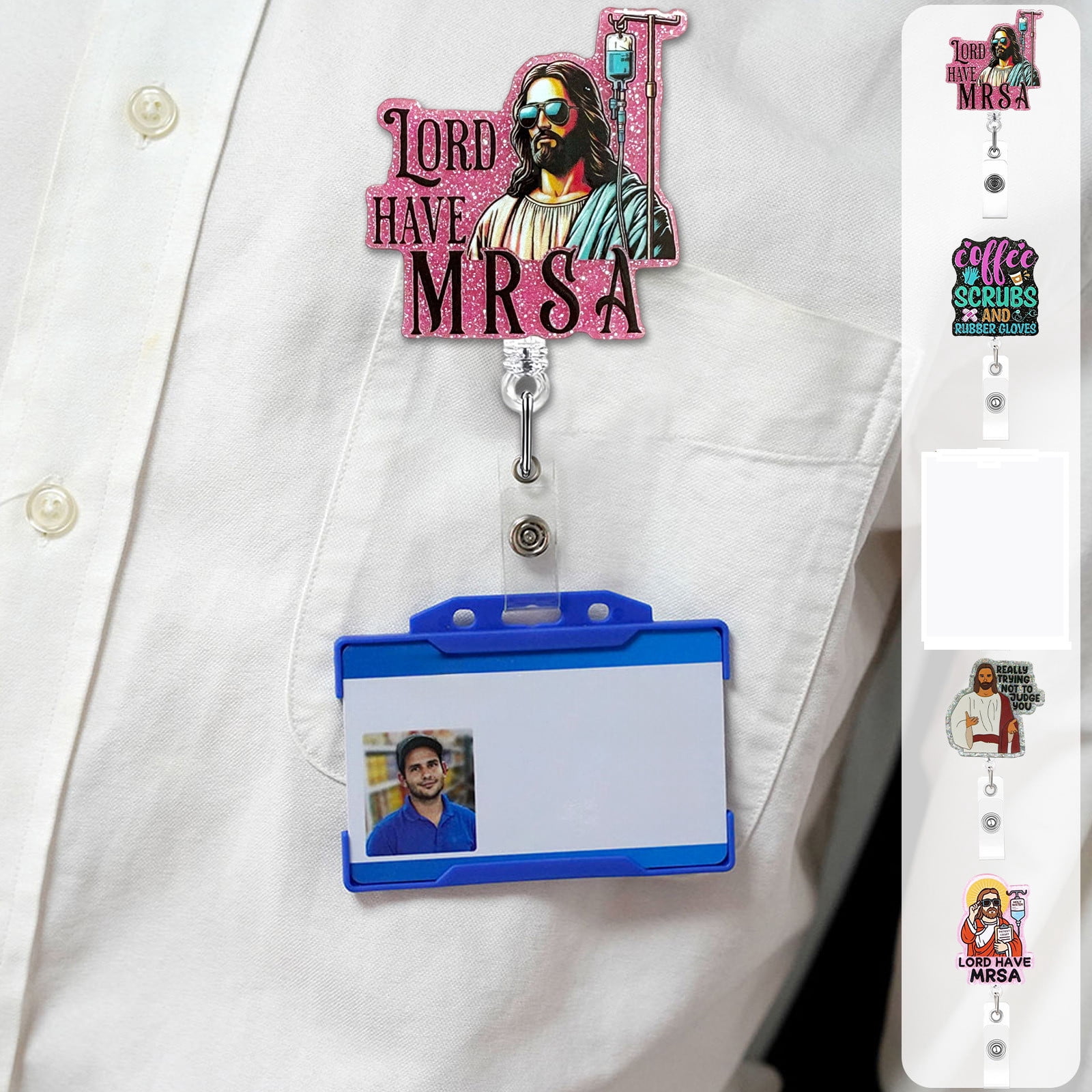 syligr Funny Medical Badge Clip with Retractable Reel and Nurse Saying ...