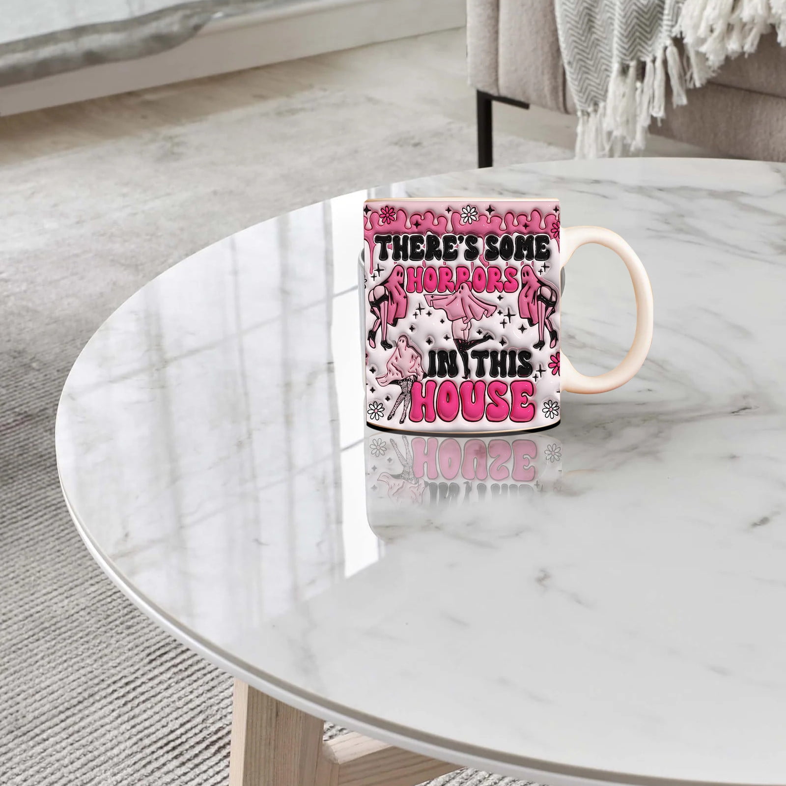 syligr Ghost Halloween Coffee Mug - Spooky Pumpkin Design Ceramic Cup ...
