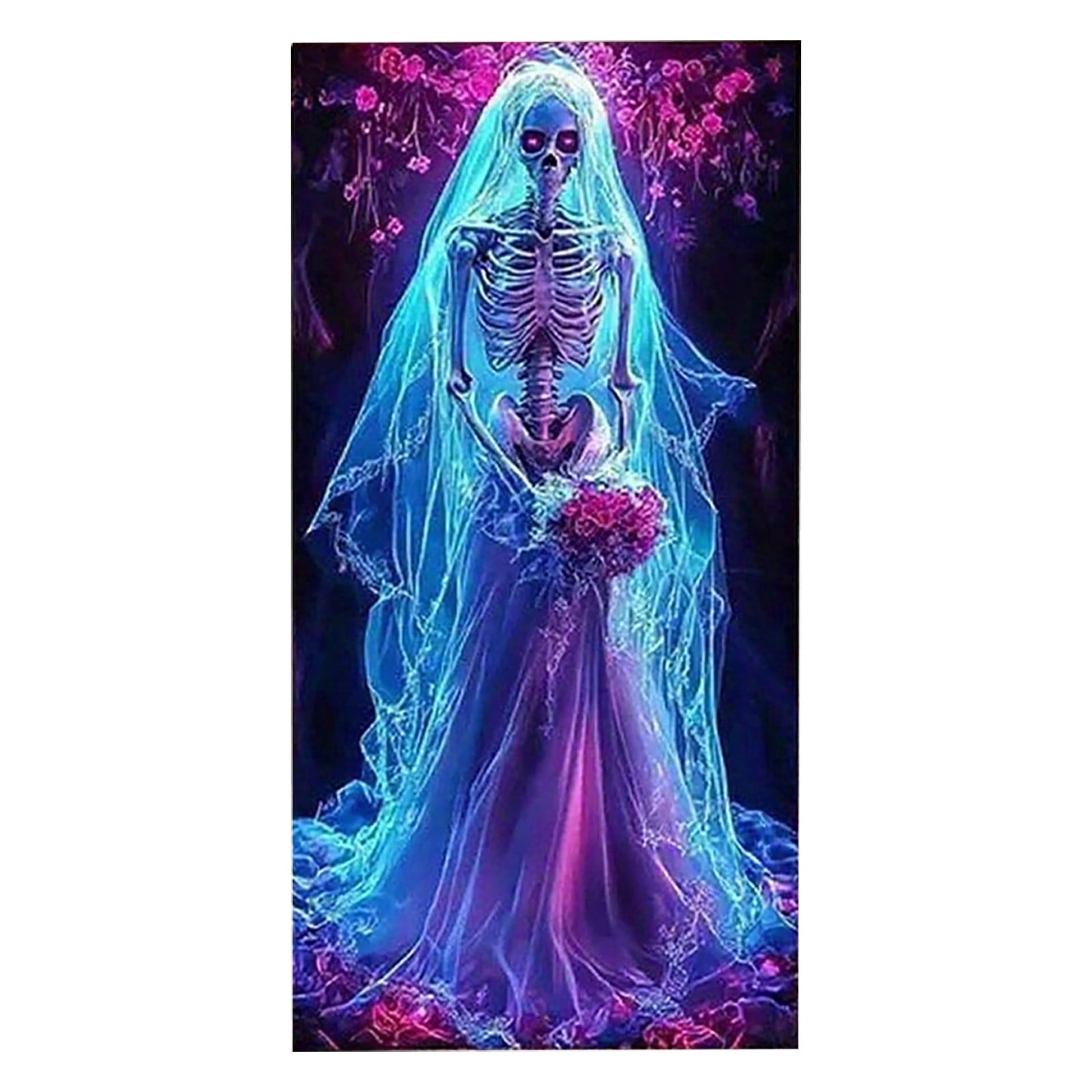 syligr Glow in The Dark Halloween Door Cover - Ghost Bride & Twin ...