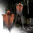 syligr Halloween Motion Activated Screaming Pumpkin Decor - Hanging ...