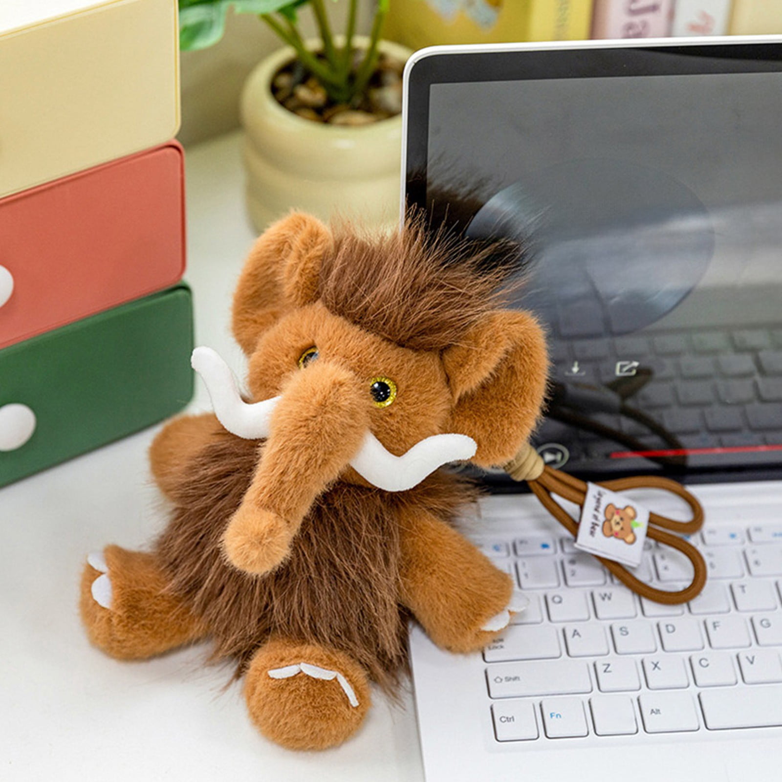 syligr Mammoth Plush Toy for Kids Adults, Realistic Stuffed Animal with ...