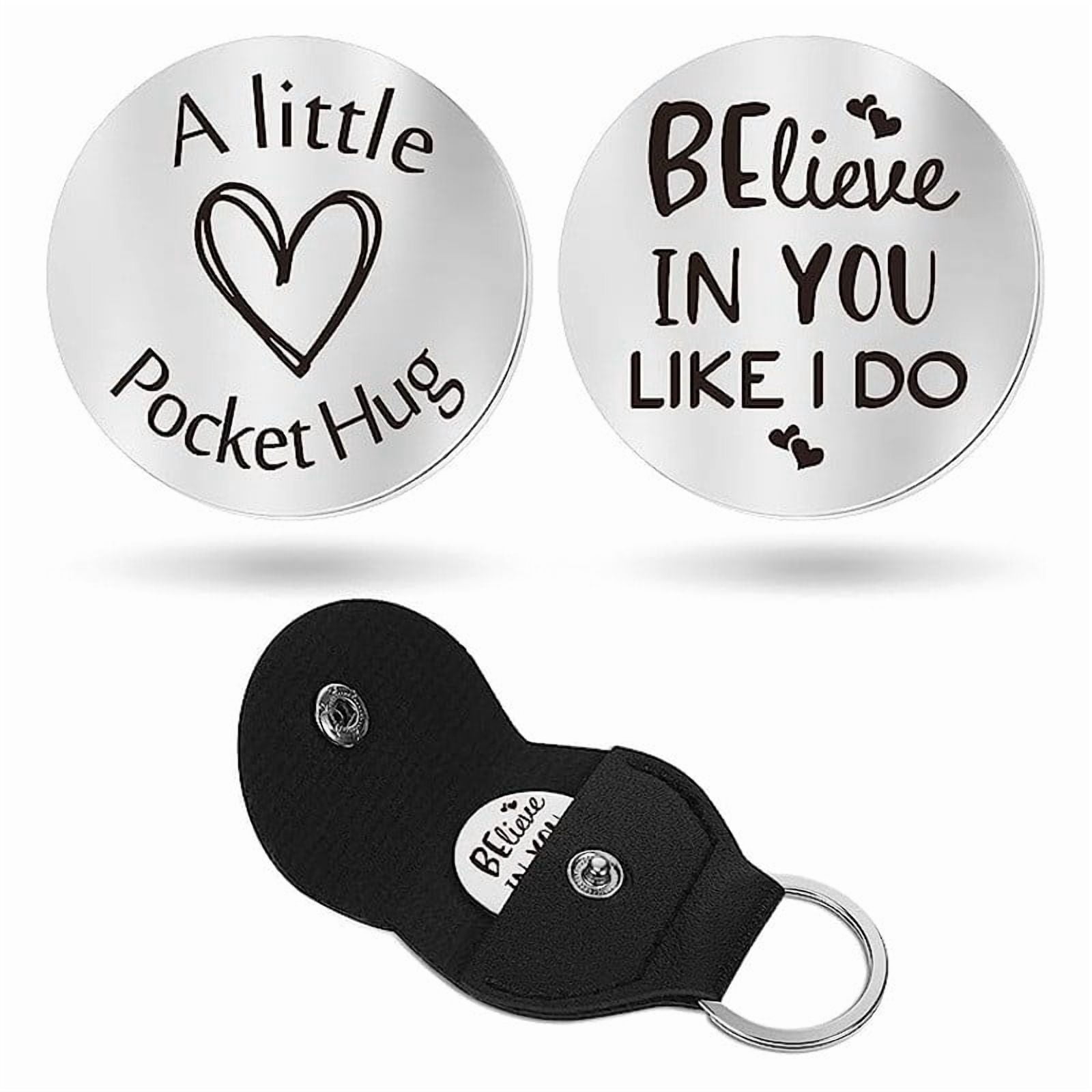 syligr Pocket Hug Token Keychain, Metal Emotional Support Coin with ...