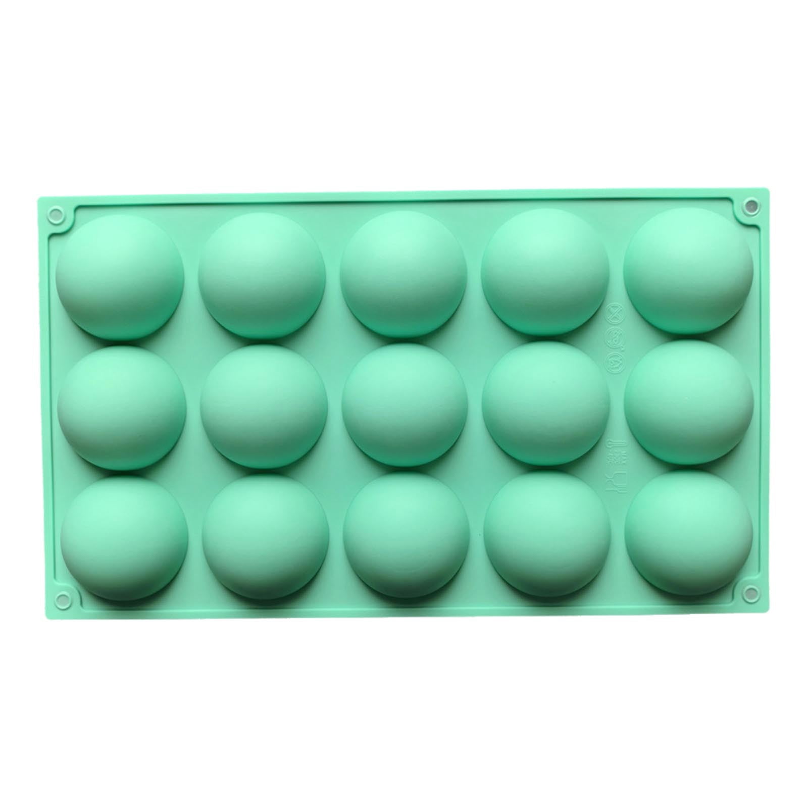 syligr Silicone Baking Mold Set 15 Cavity Half Sphere Mold for Cake ...