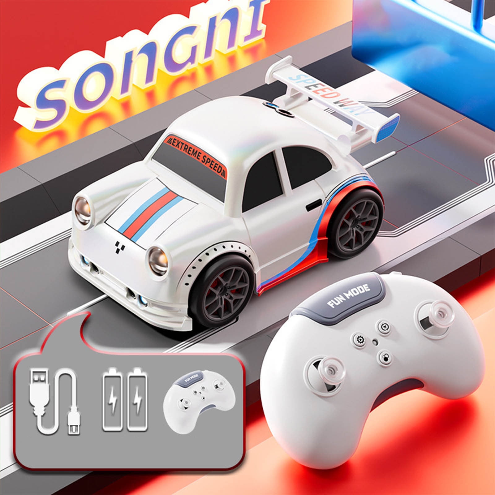 syligr Smart Induction Drift Car with Sound and Light - 3 Modes Follow ...