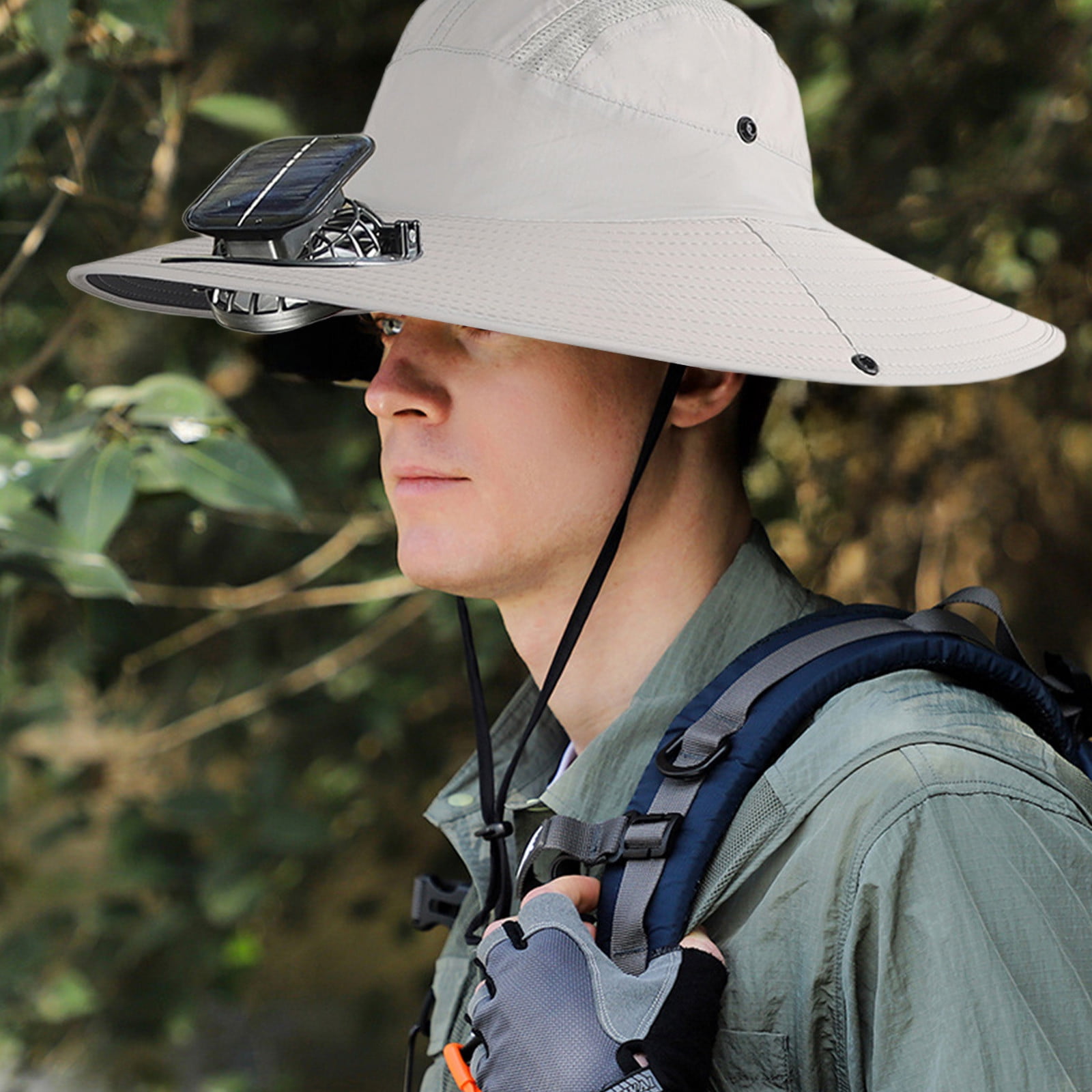 syligr Solar Fan Hat - Rechargeable Cooling Cap with Adjustable Brim ...