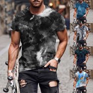 Leesechin Mens Fitted T Shirts Clearance Men Casual Button Short Sleeve ...