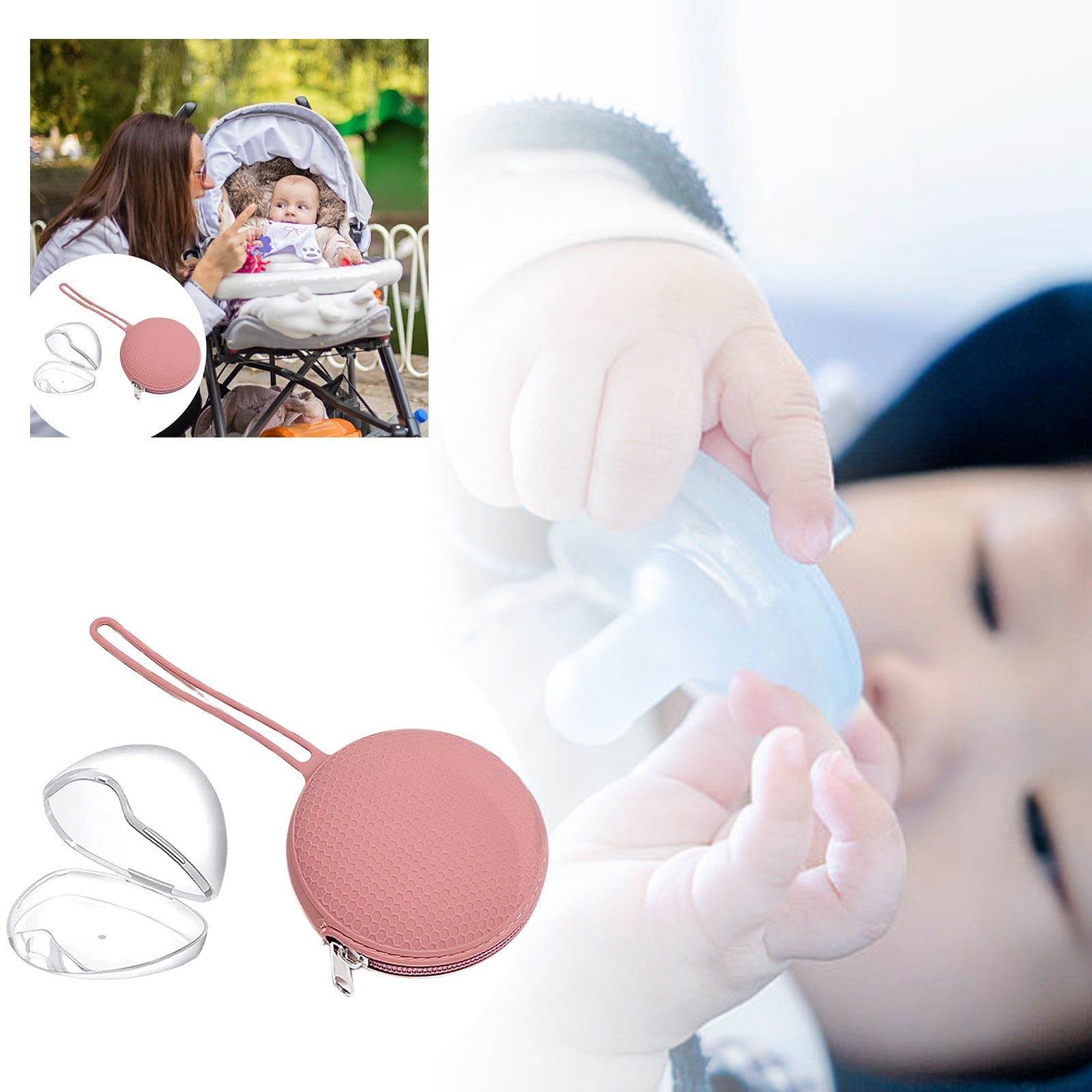 syytpdjjd Portable Pacifier Silicone Baby Pacifier Holder Ideal For ...