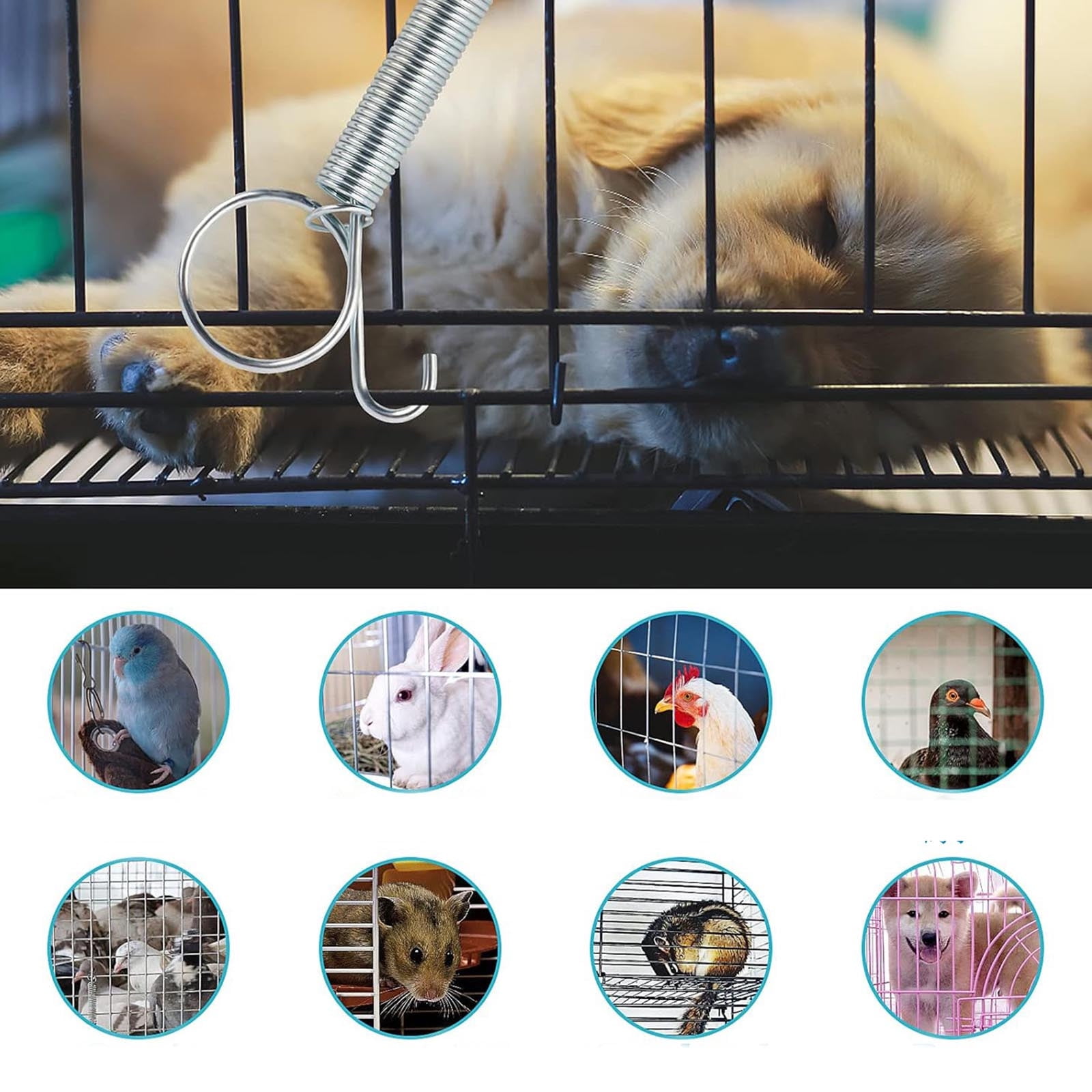 syytpdjjd Wire Cage Clips Sturdy Galvanized Cage Clips Portable Large J ...