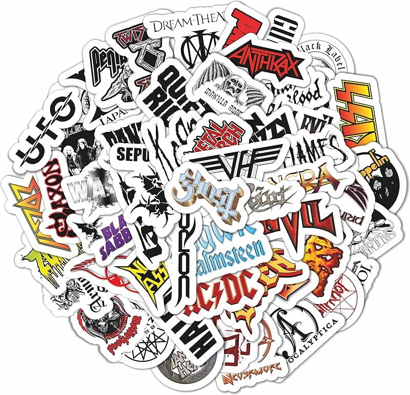 t 100Pcs Grunge Stickers, 90's Grunge Music, Rock Stickers, Rock Band ...