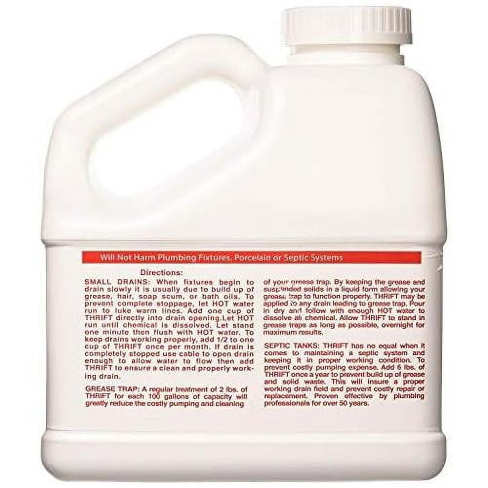 T-600 Alkaline Based 6 lb. Granular Drain Cleaner, White (Тwо Расk ...