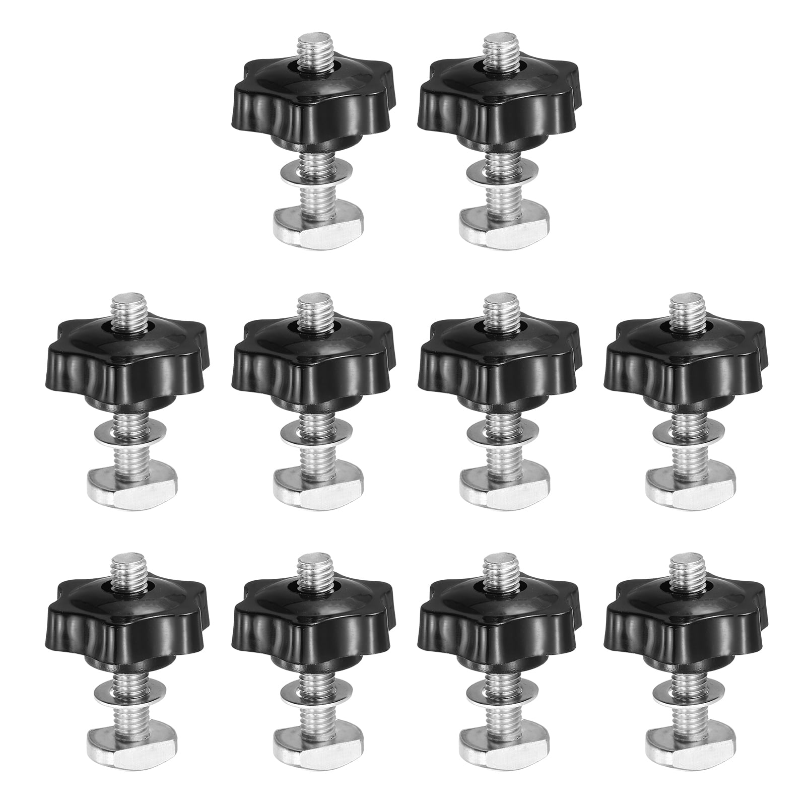 t Track Bolts Knob Kit, 10 Set M8 x 40mm x 38mm Threaded Bolts with ...