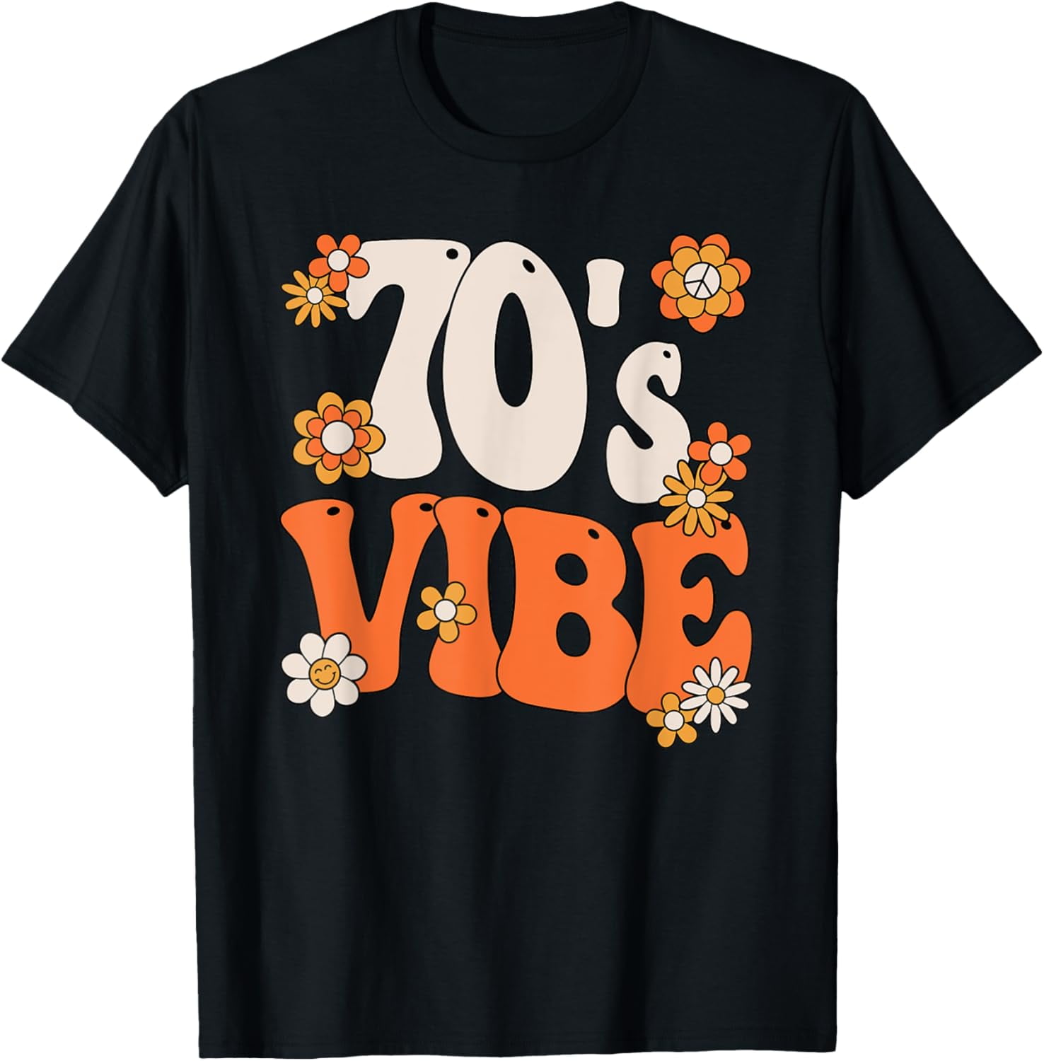 t-shirt 70's Vibe Costume 70s Party Outfit Groovy Hippie Peace Retro T ...