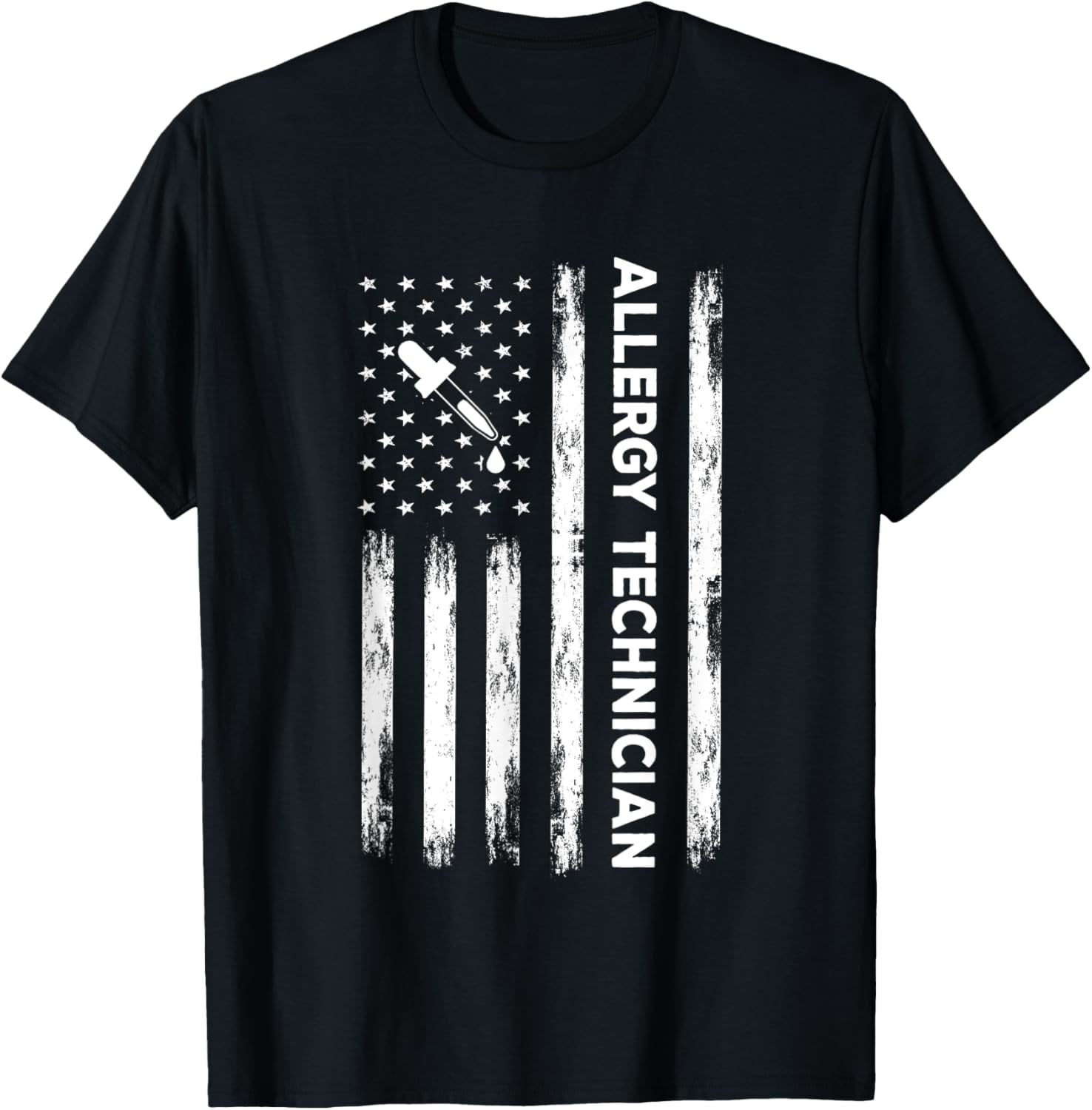t-shirt American Flag Allergy Technician USA Allergy Testing Expert T ...