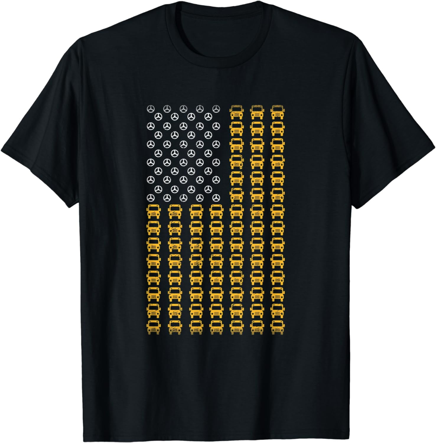 t-shirt American Flag School Bus Driver - Patriotic Bus Driver USA T ...