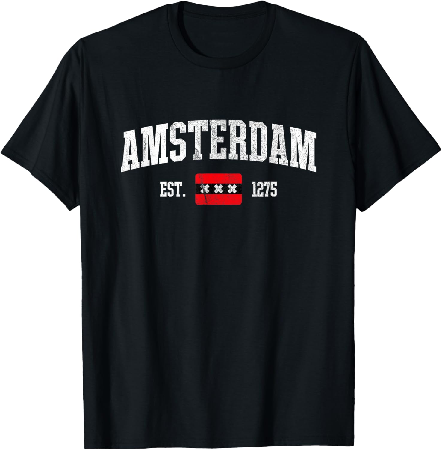 t-shirt Amsterdam Flag Est. 1275 - Netherlands Souvenir Retro T-Shirt ...
