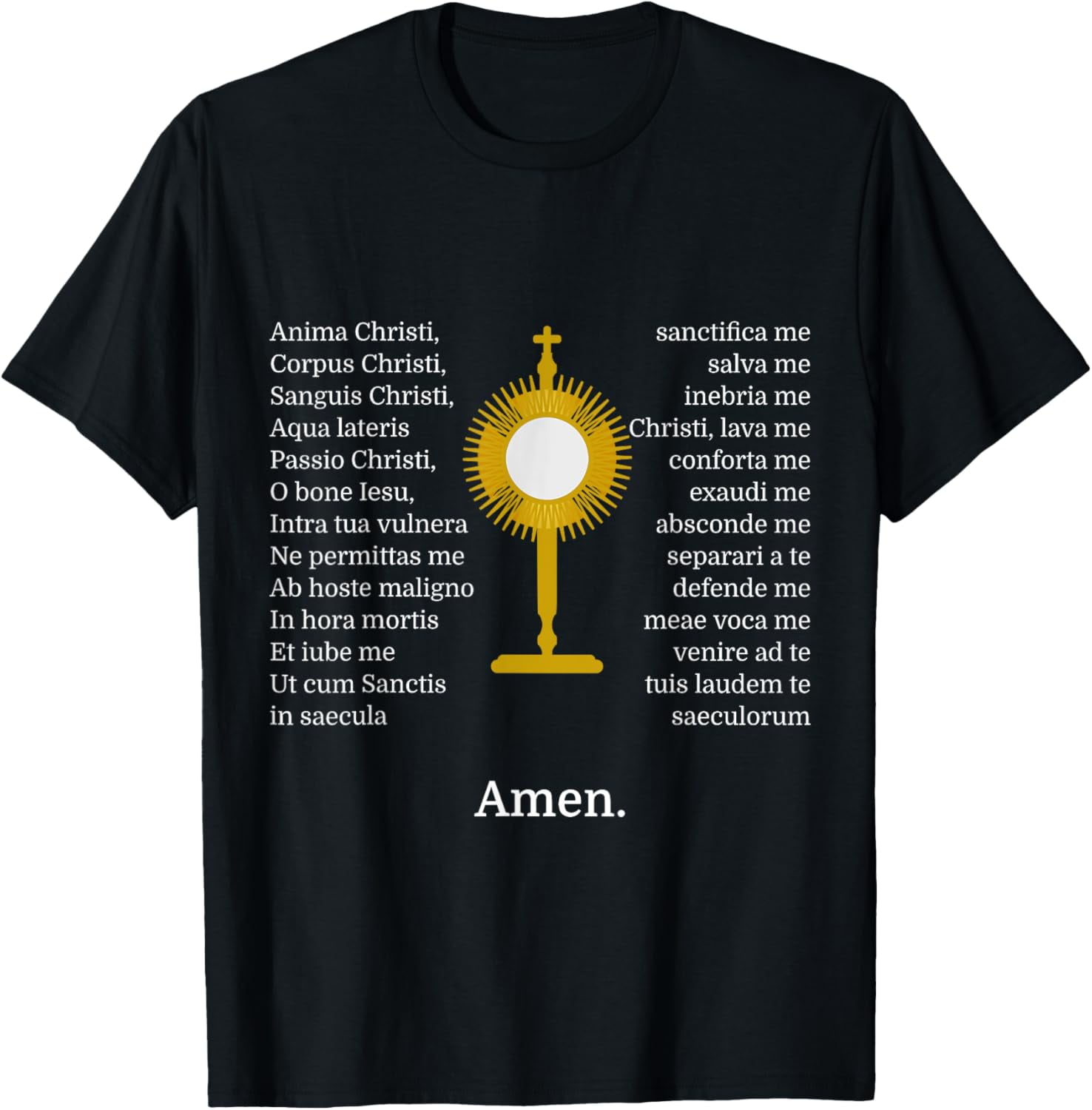 t-shirt Anima Christi TShirt Soul of Christ Sanctify Catholic Latin T ...