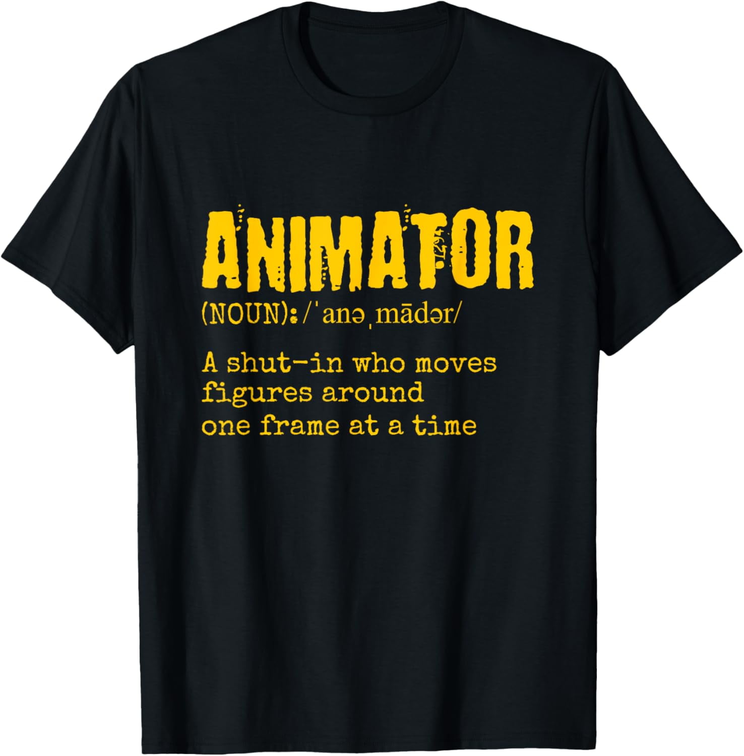 t-shirt Animator Definition T-Shirt mens，black，women，funny，journey，Crew ...