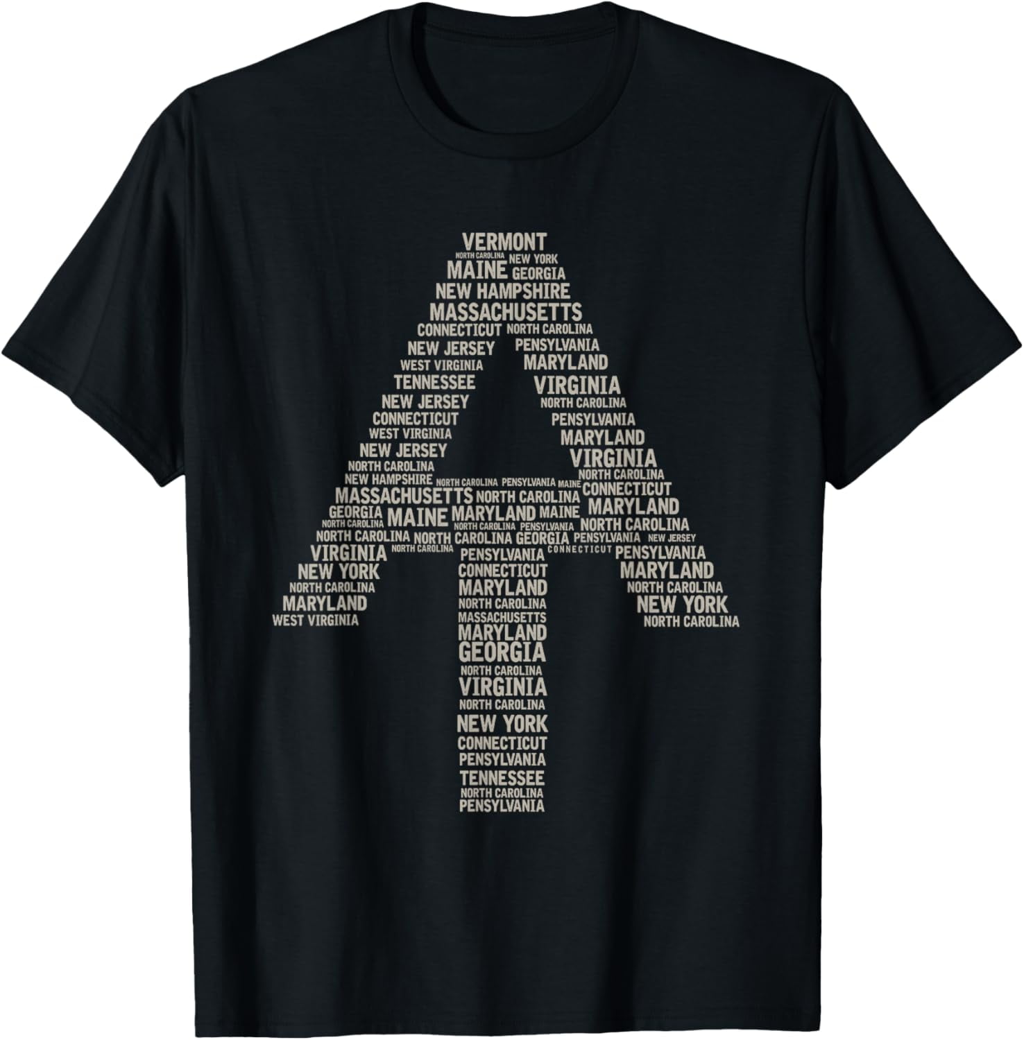 t-shirt Appalachian Trail Symbol Word Cloud With US Staates T-Shirt ...