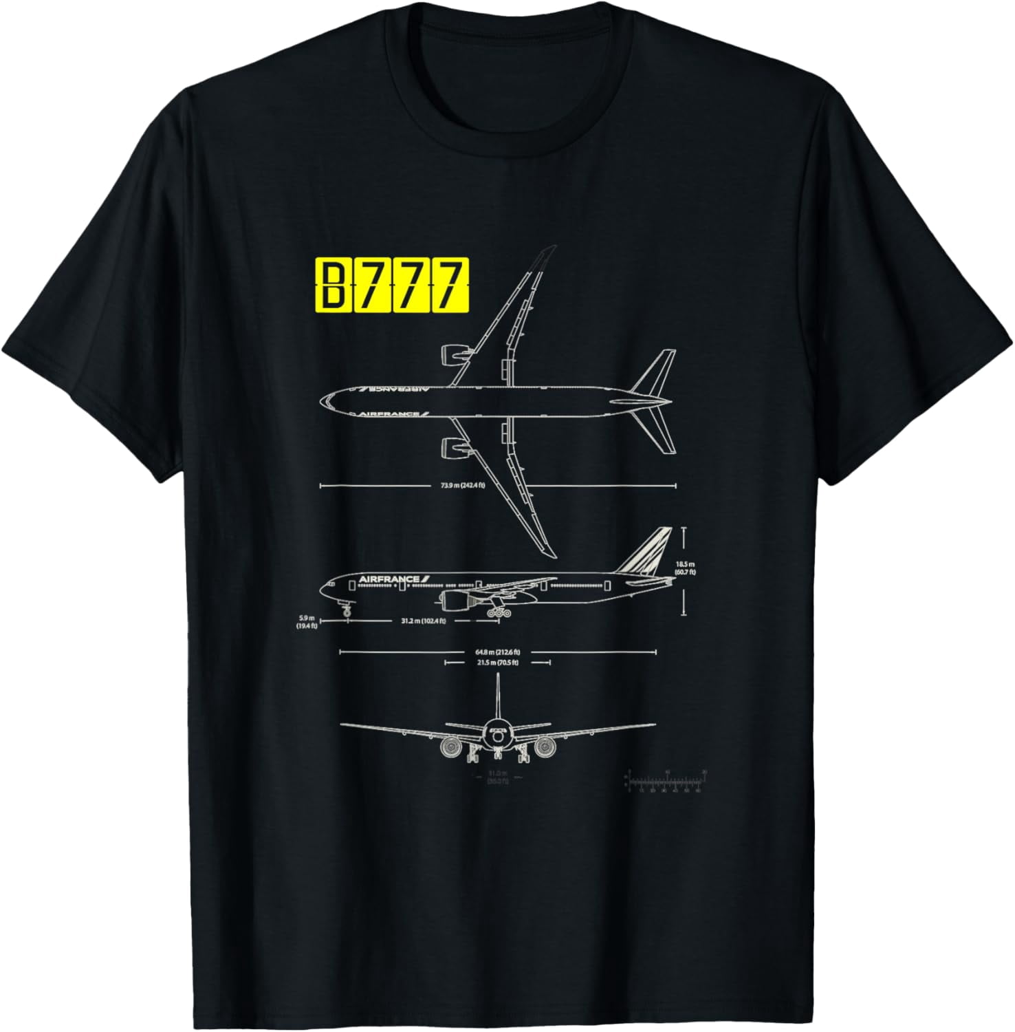 t-shirt B-777 Aircraft blueprint T-Shirt mens，black，women，funny，journey ...