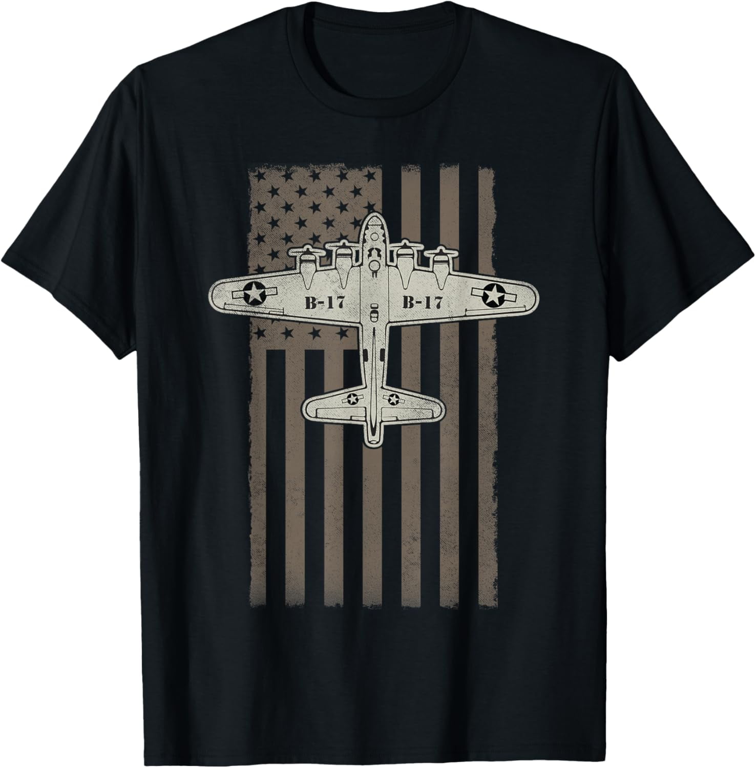 t-shirt B17 Bomber WW2 Plane Aircraft USA Flag Veteran Pilot Gift T ...