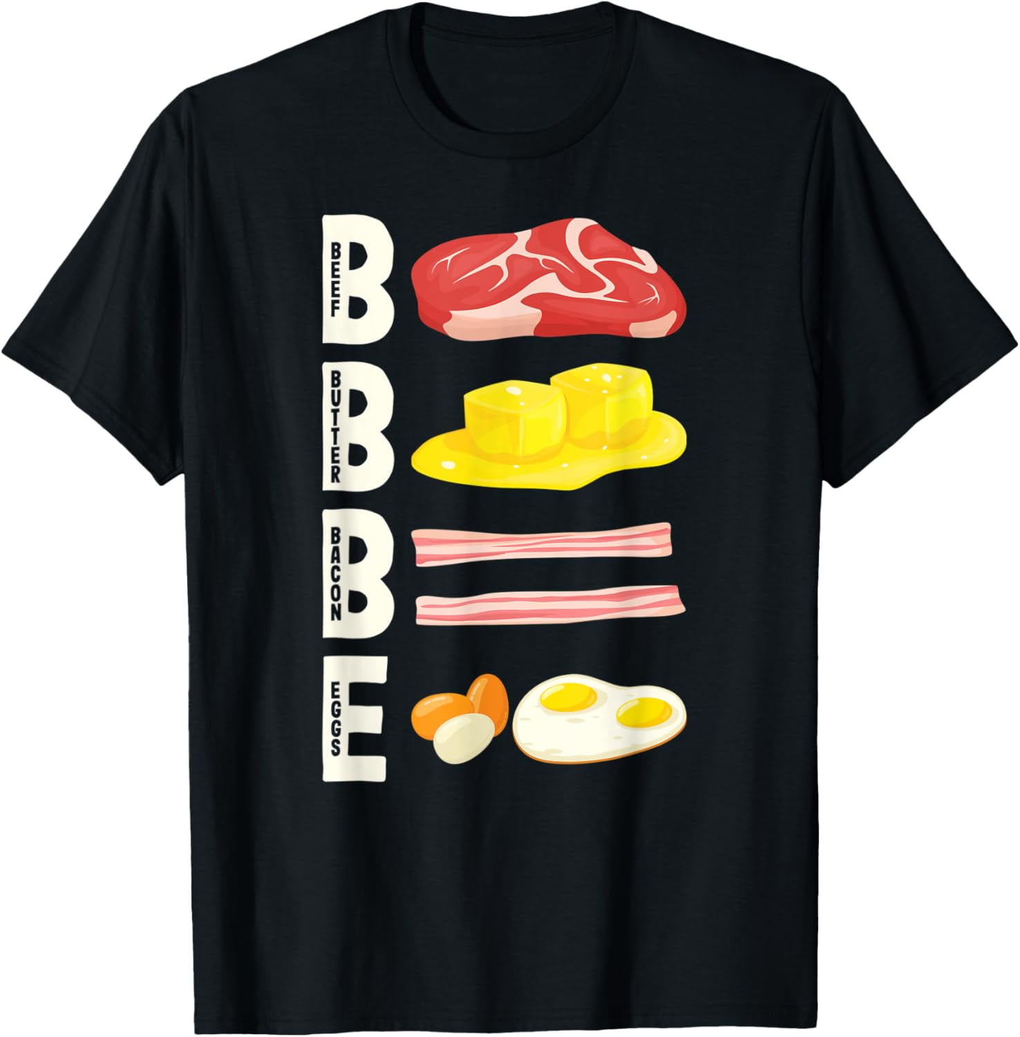 t-shirt BBBE Carnivore Diet Meat Eater Beef Butter Bacon Eggs T-Shirt ...