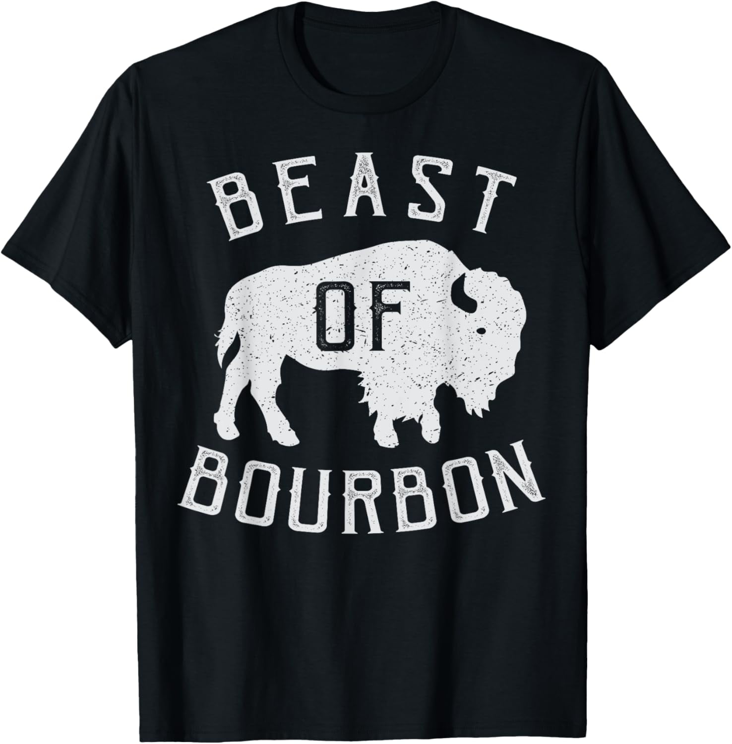 t-shirt Beast of Bourbon Drinking Whiskey design Bison Buffalo Party T ...