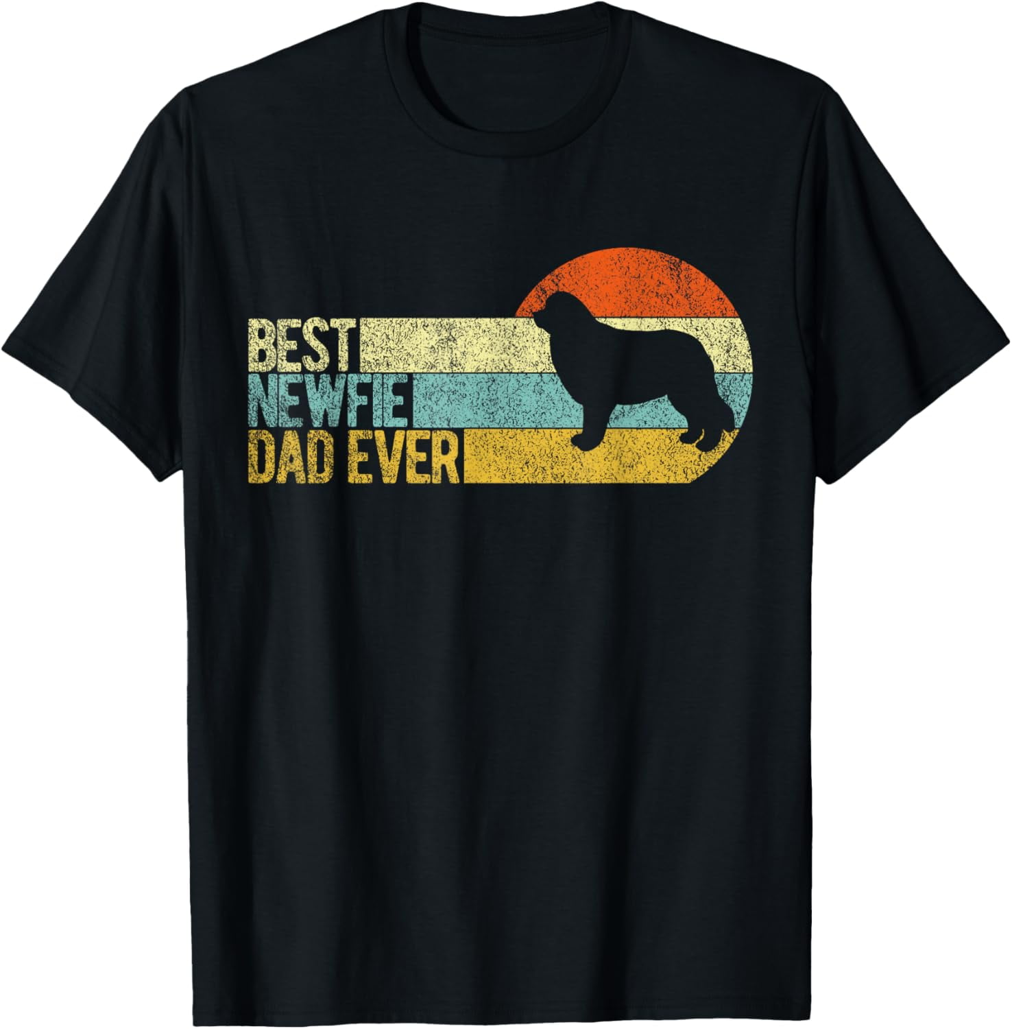 t-shirt Best Newfie Dad Ever Newfoundland Dog Newfie Owner Retro T ...