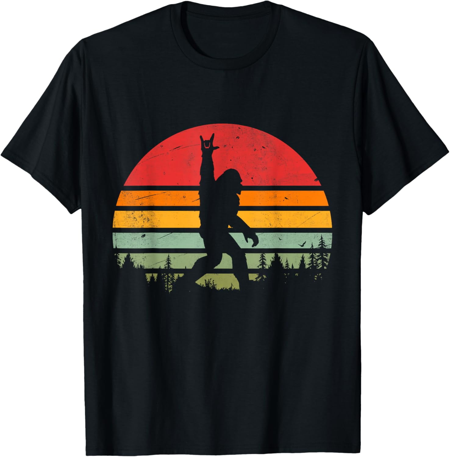 t-shirt Bigfoot Night Stroll! Cool Full Moon & Trees Sasquatch T-Shirt ...