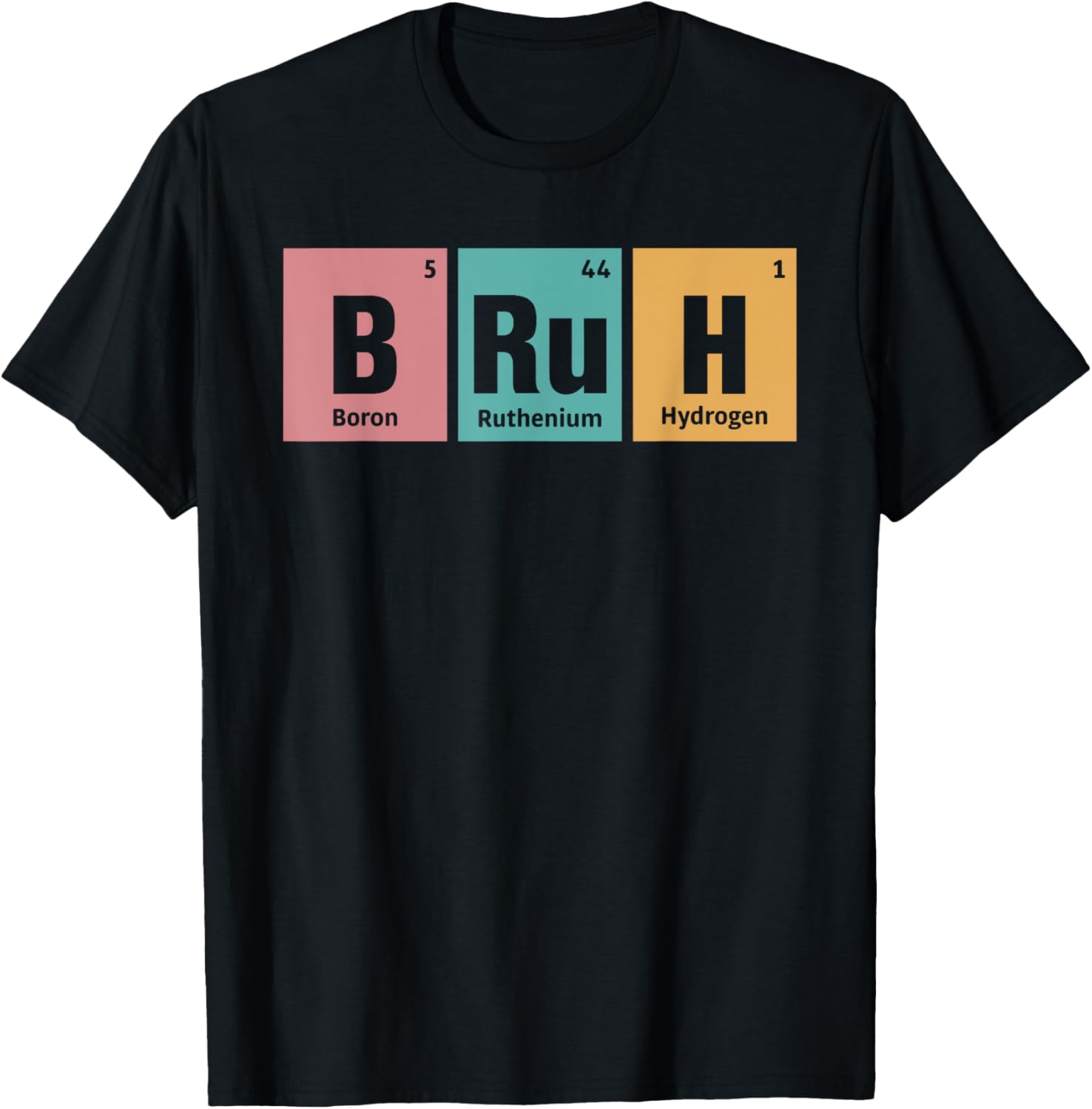 t-shirt Bruh Periodic Table of Elements Bro Meme Slang Chemistry T ...