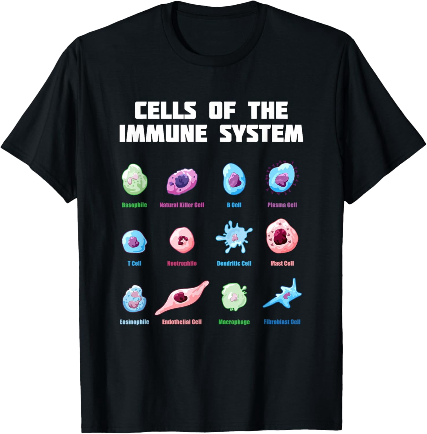 t-shirt Cells Of The Immune System - Biology Molecular Biology T-Shirt ...