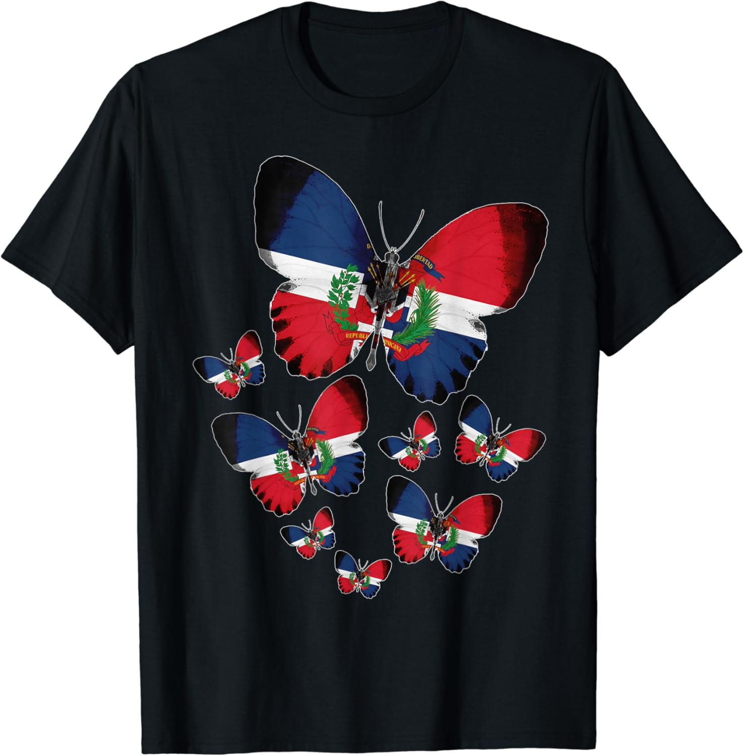 t-shirt Coat of Arms Republica Dominicana For Kids & Dominican Flag T ...